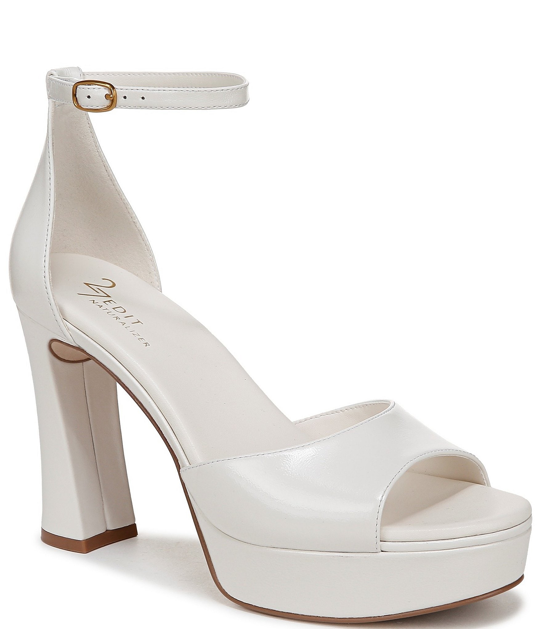 Naturalizer 27 EDIT Delphie Leather Ankle Strap Platform Dress Sandals ...