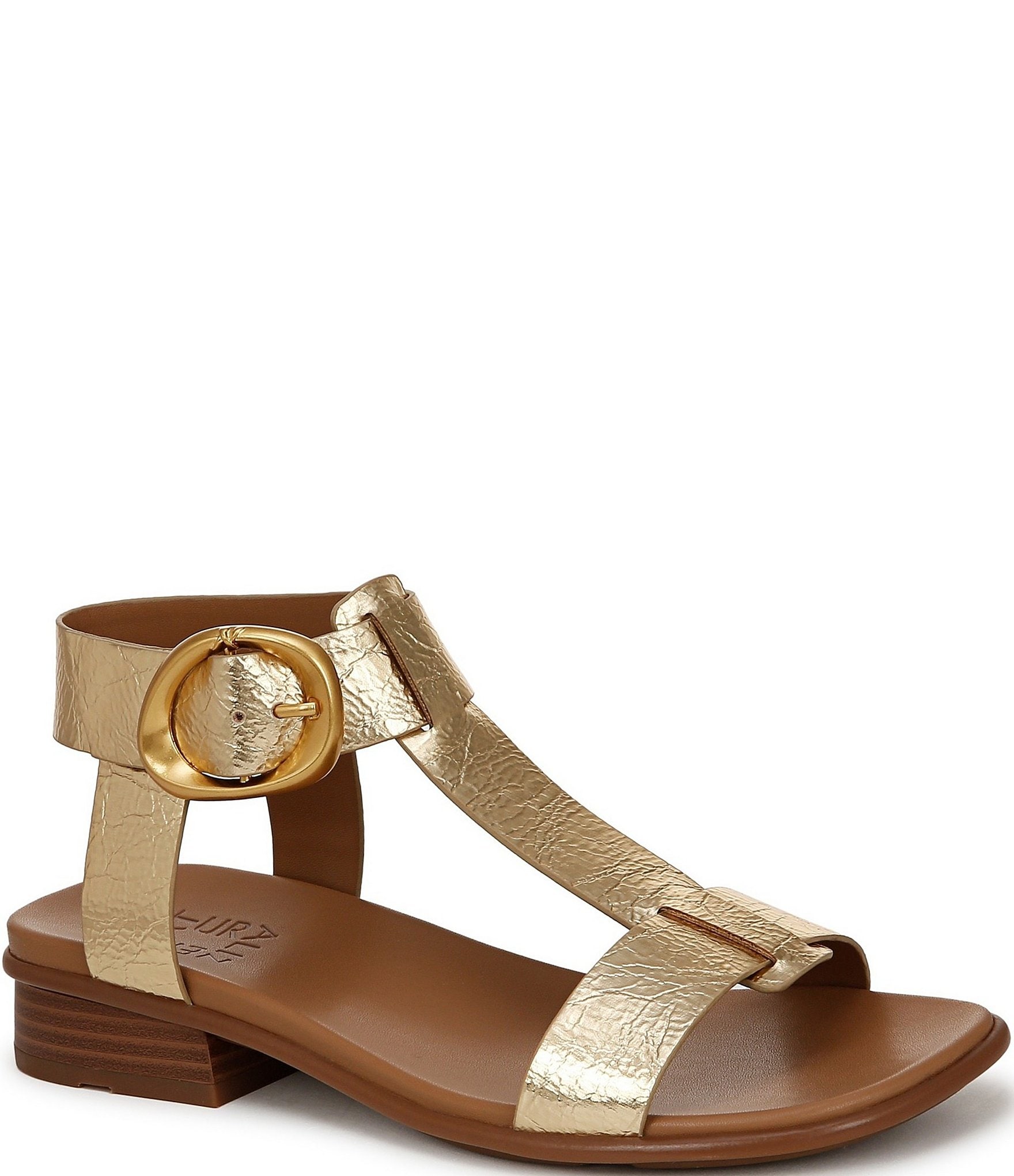 Naturalizer Brandy Metallic Ankle Wrap Sandals | Dillard's
