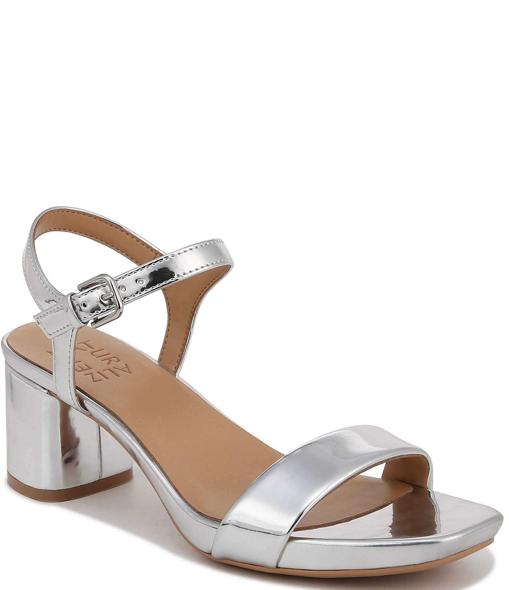 Naturalizer Izzy Metallic Ankle Strap Block Heel Dress Sandals | Dillard's