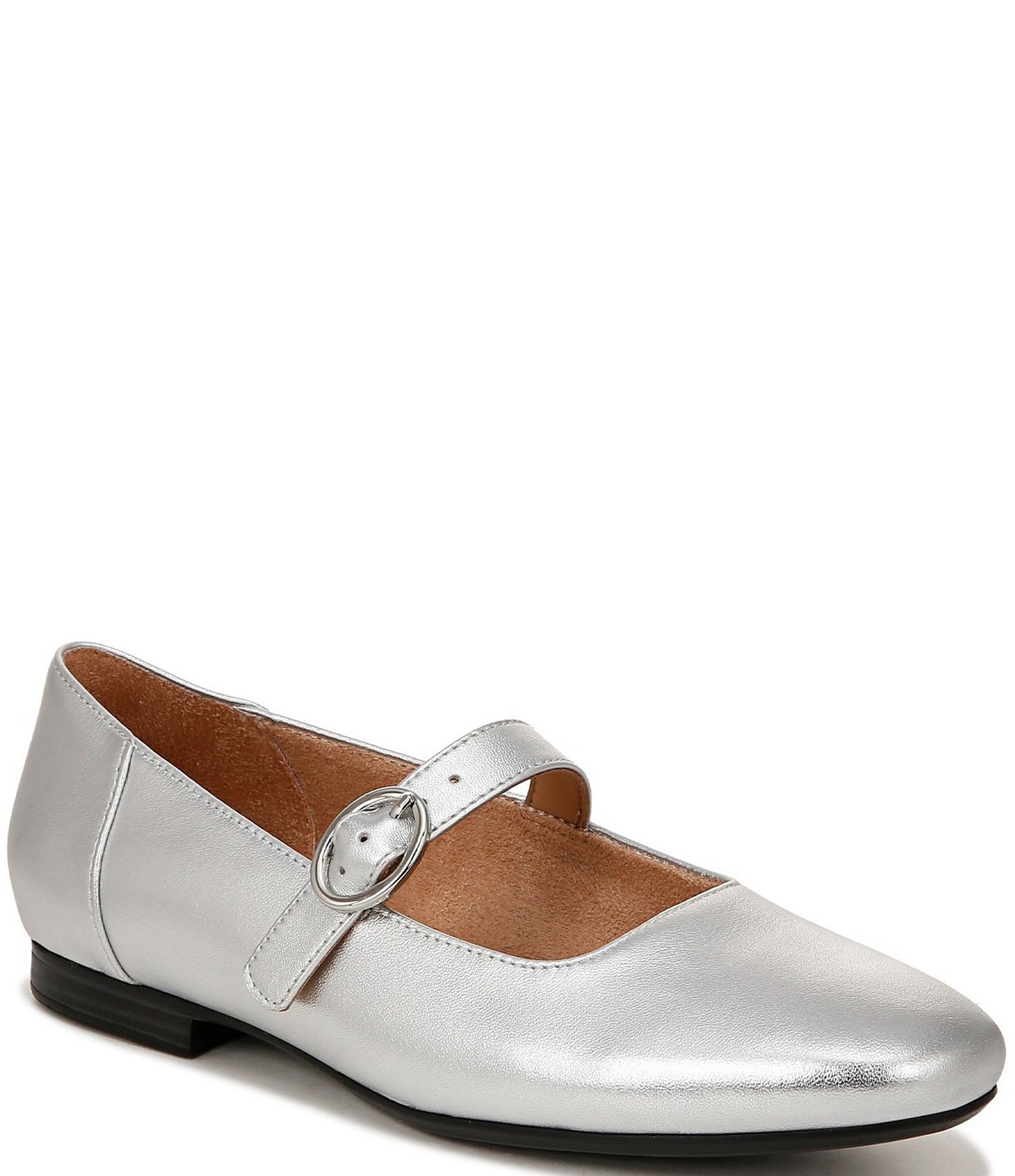 Naturalizer Kelly Leather Mary Jane Flats | Dillard's