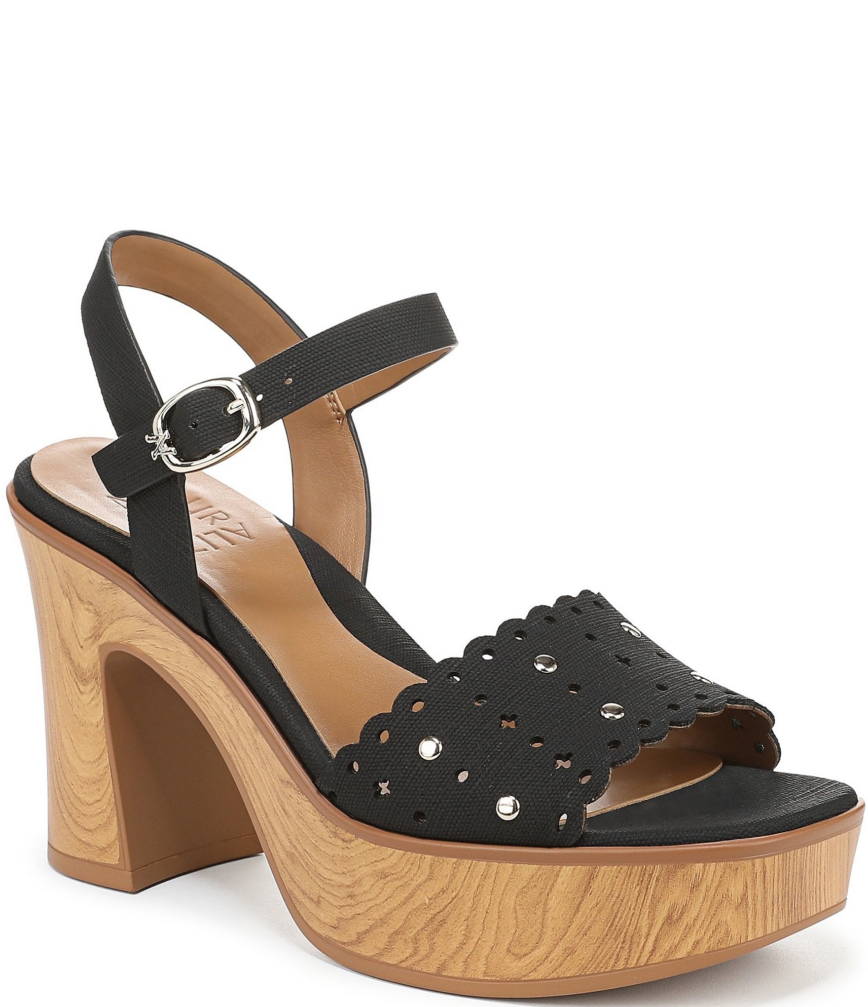 Naturalizer Kira Twill Ankle Strap Platform Sandals | Dillard's