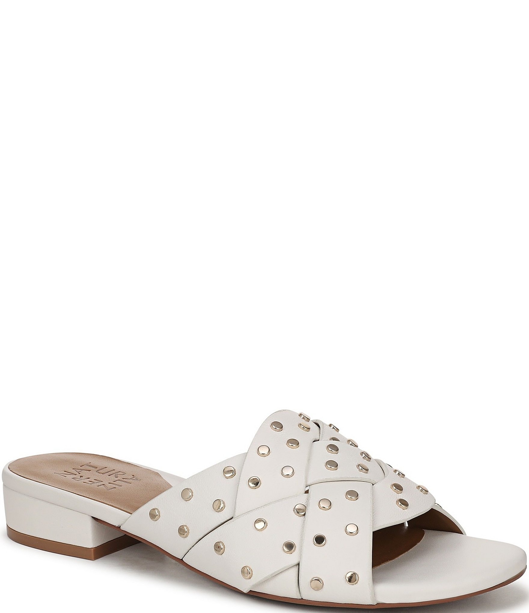 Naturalizer Morena Leather Stud Slide Sandals | Dillard's
