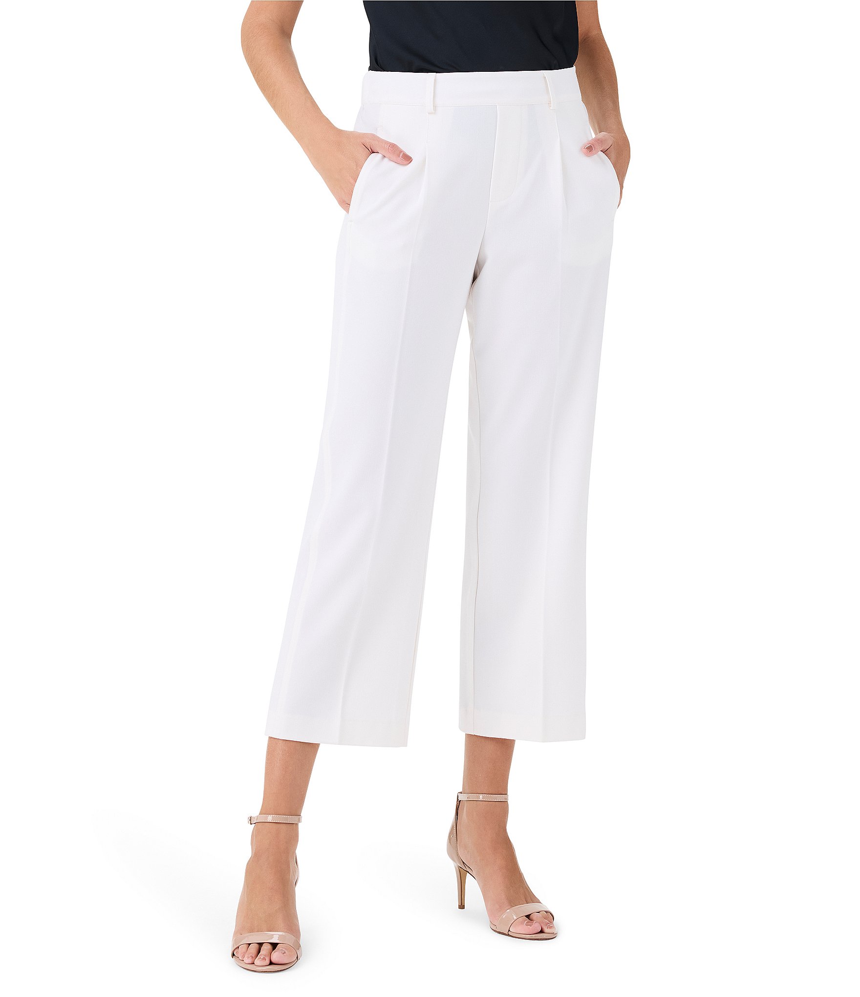 NIC + ZOE Avenue Woven Wide-Leg Cropped Trouser Pant | Dillard's NIC + ZOE Avenue Woven Wide-Leg Cropped Trouser Pant | Dillard's