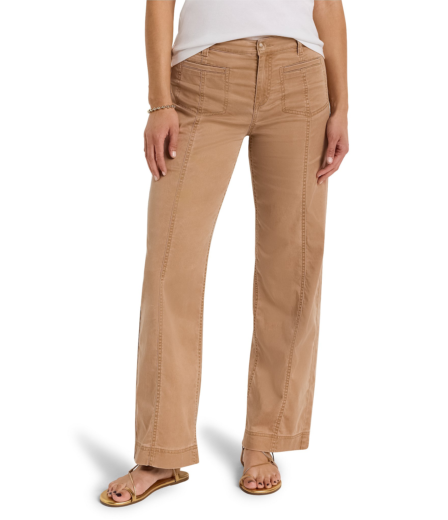 NIC + ZOE Cotton Sateen Wide Leg Pants | Dillard's