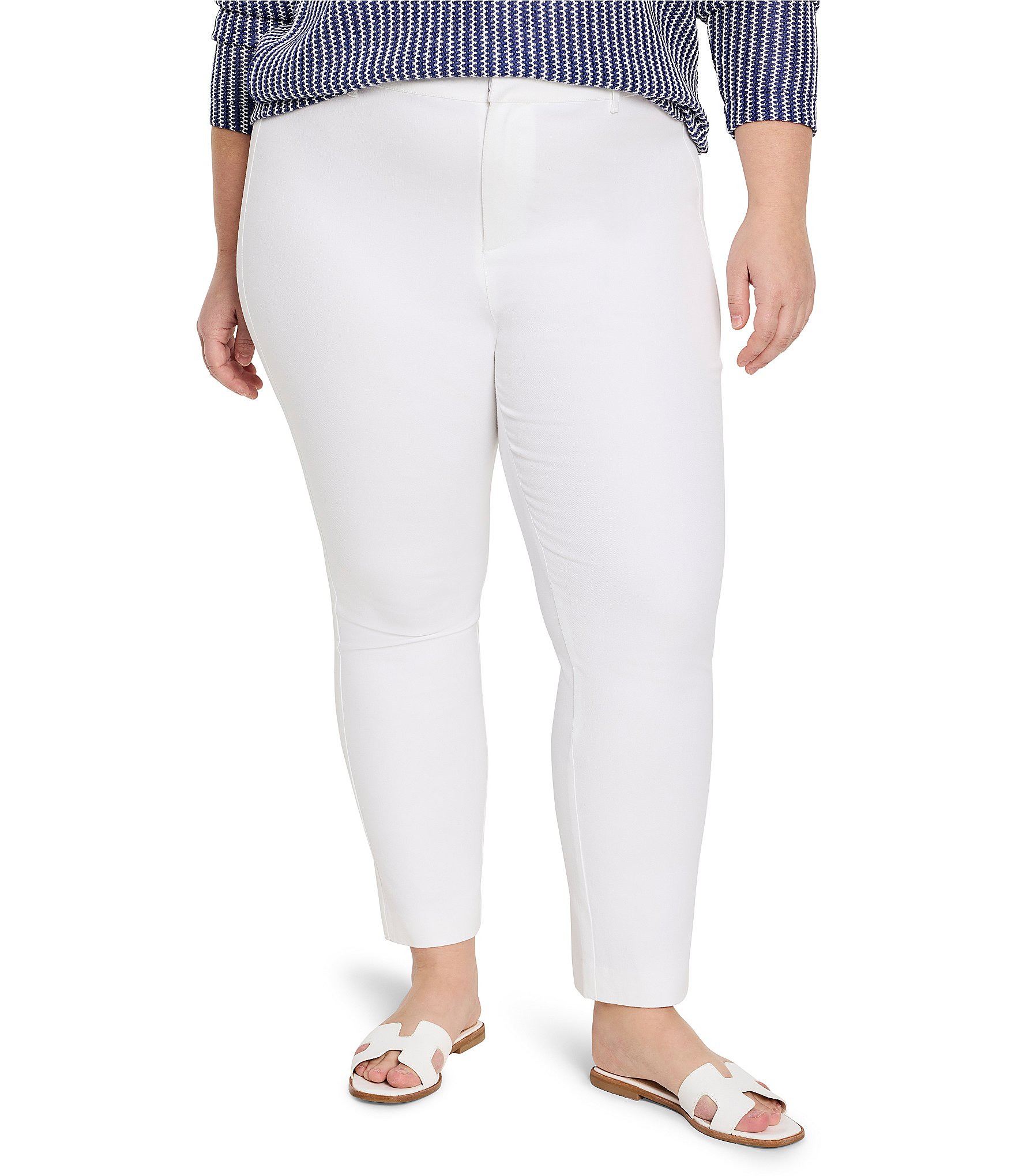 NIC + ZOE Plus Copley Bi-Stretch Slim Straight Ankle Pants | Dillard's