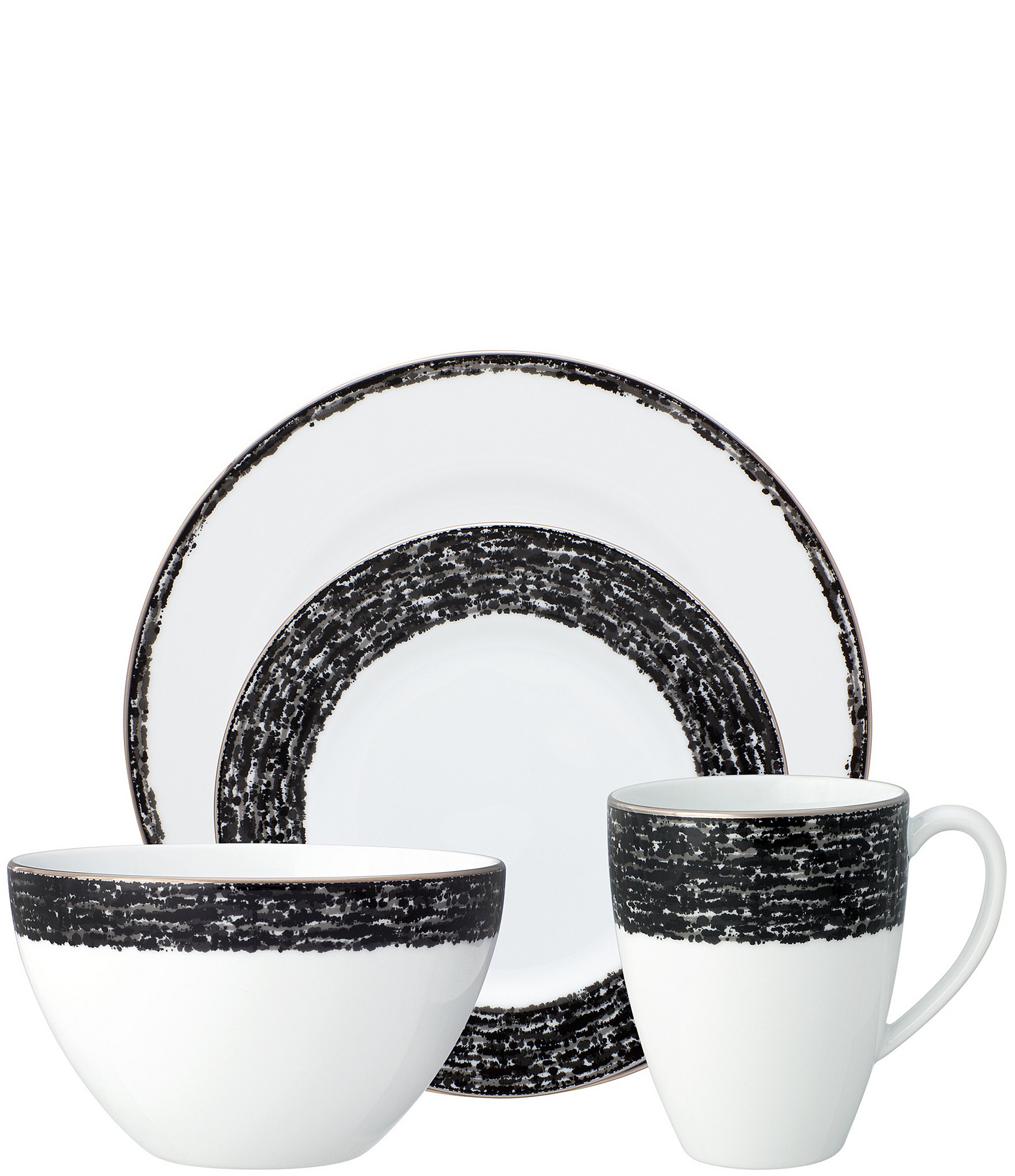 Noritake Black Rill Collection 4-Piece Place Setting | Dillard's