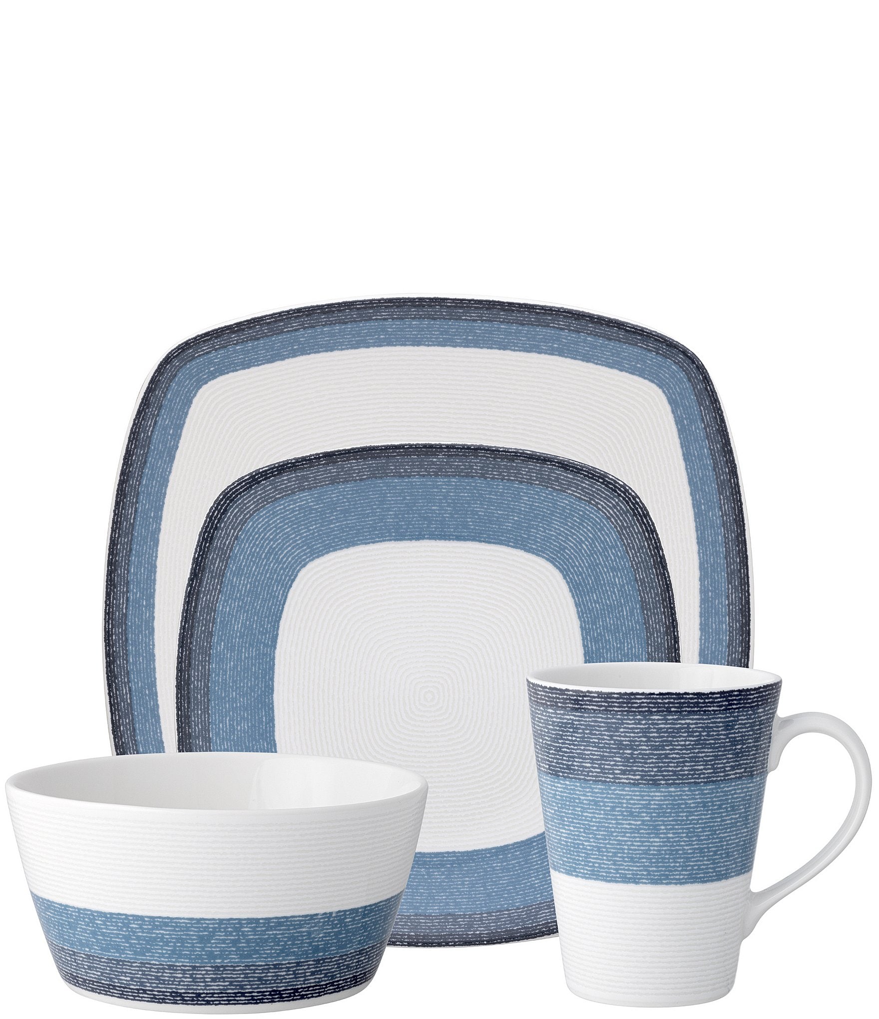 Noritake Colorscapes Layers Collection 4-Piece Square Place Setting ...