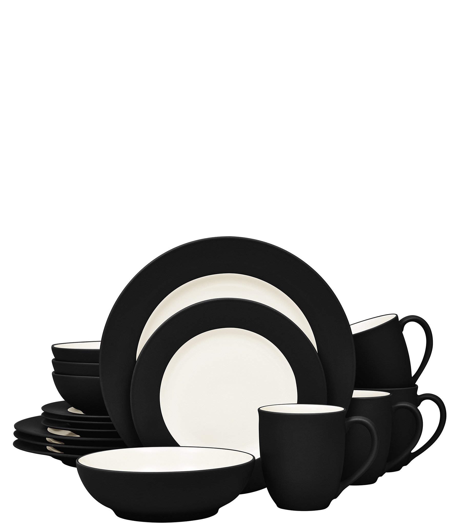 Noritake Colorwave Graphite Collection 16-Piece Rim Set, Service For 4 ...