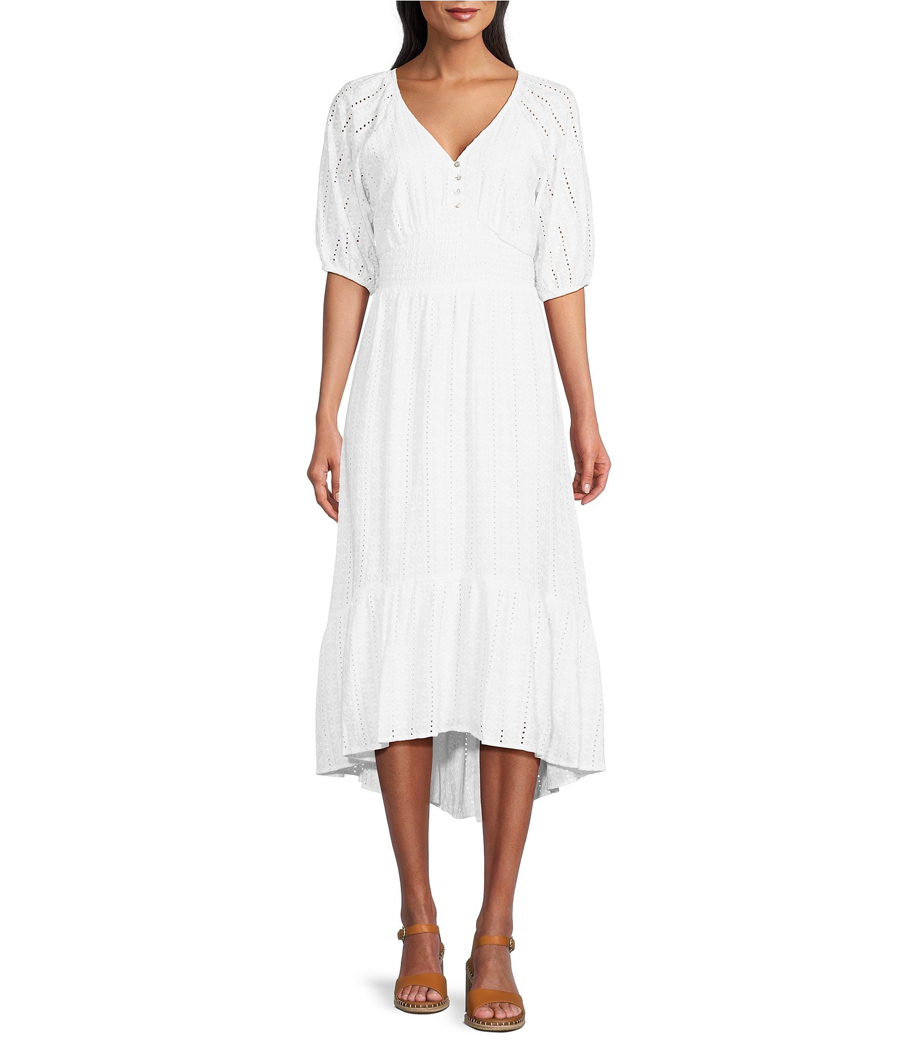 Nurture by Westbound Petite Size Embroidered Eyelet Elbow Sleeve ... Nurture by Westbound Petite Size Embroidered Eyelet Elbow Sleeve ...