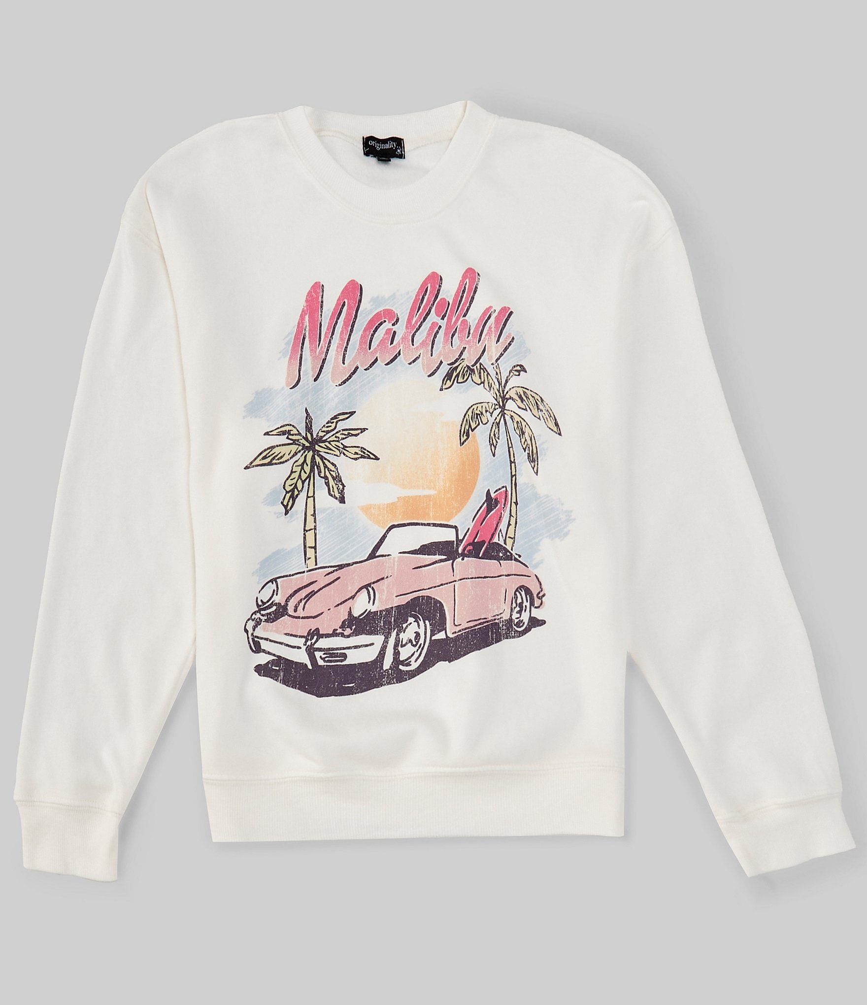 Originality Big Girls 7 16 Long Sleeve Malibu Fleece Sweatshirt Dillards