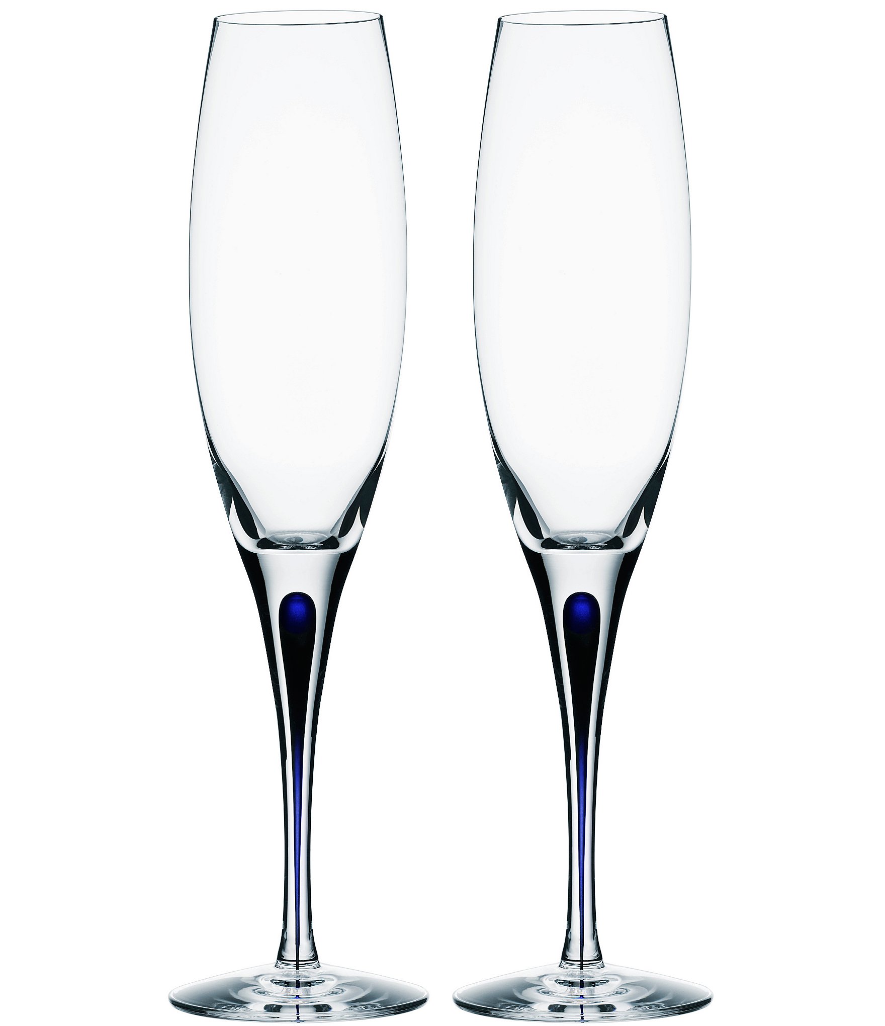 Orrefors Intermezzo Blue Flutes, Set of 2 | Dillard's