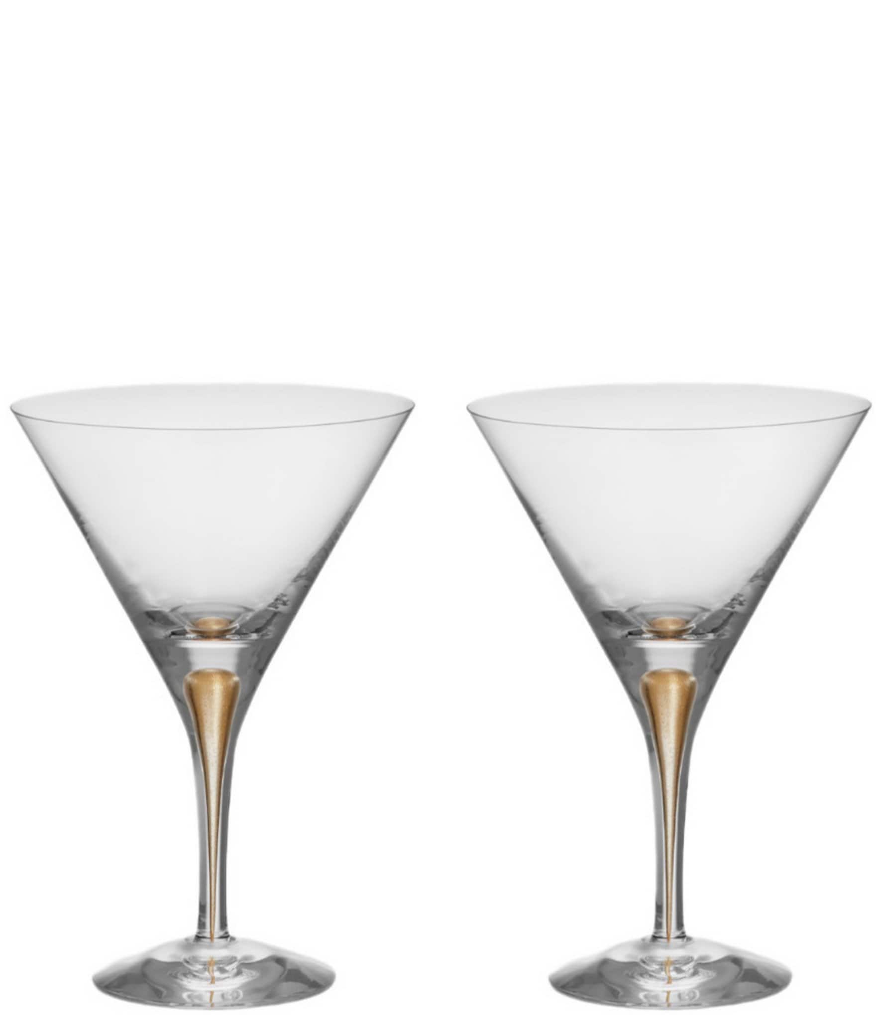 Orrefors Intermezzo Gold Martini Glasses, Set of 2 | Dillard's