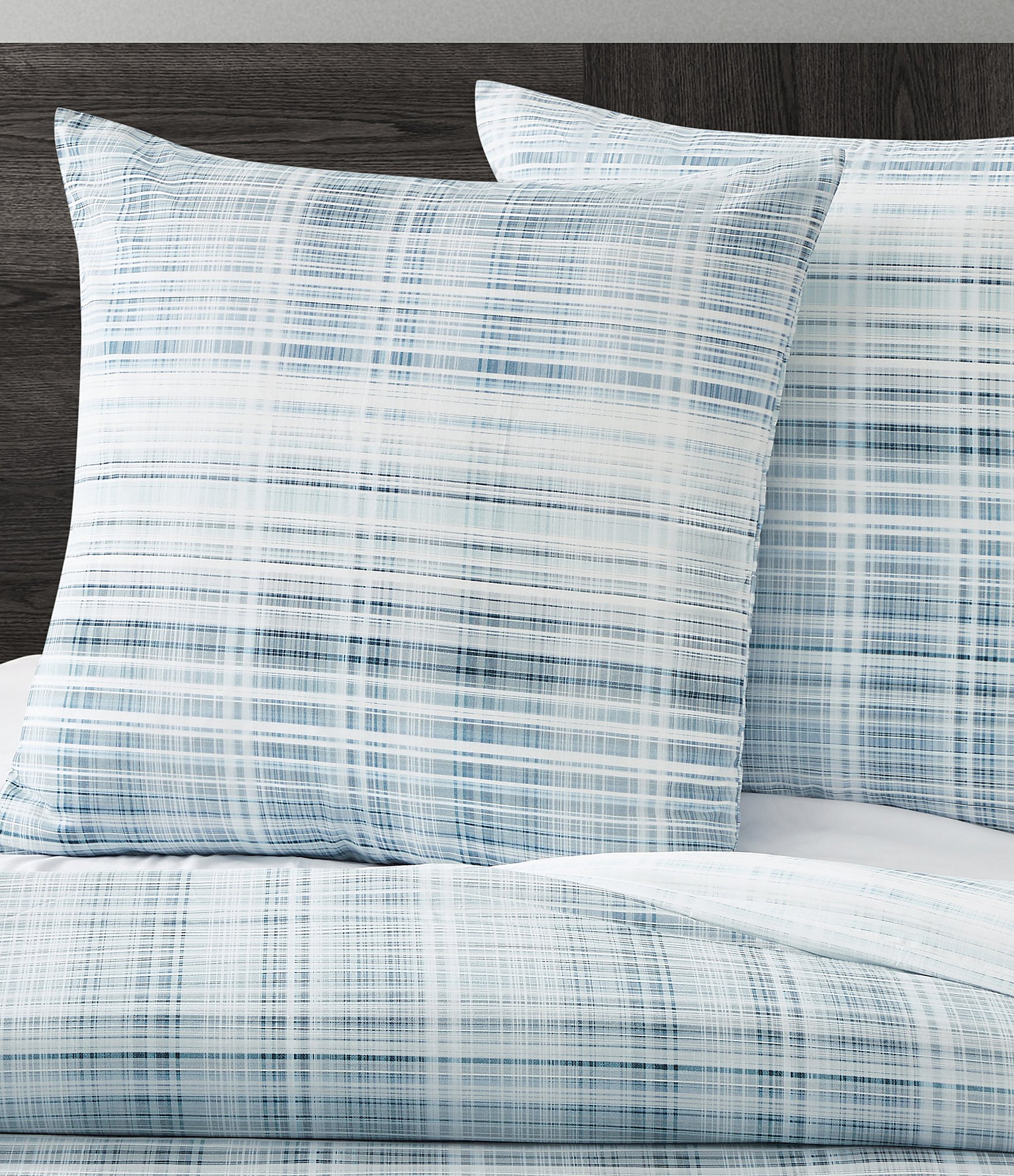 Oscar/Oliver Pascal Mini-Plaid Reversible Euro Sham | Dillard's