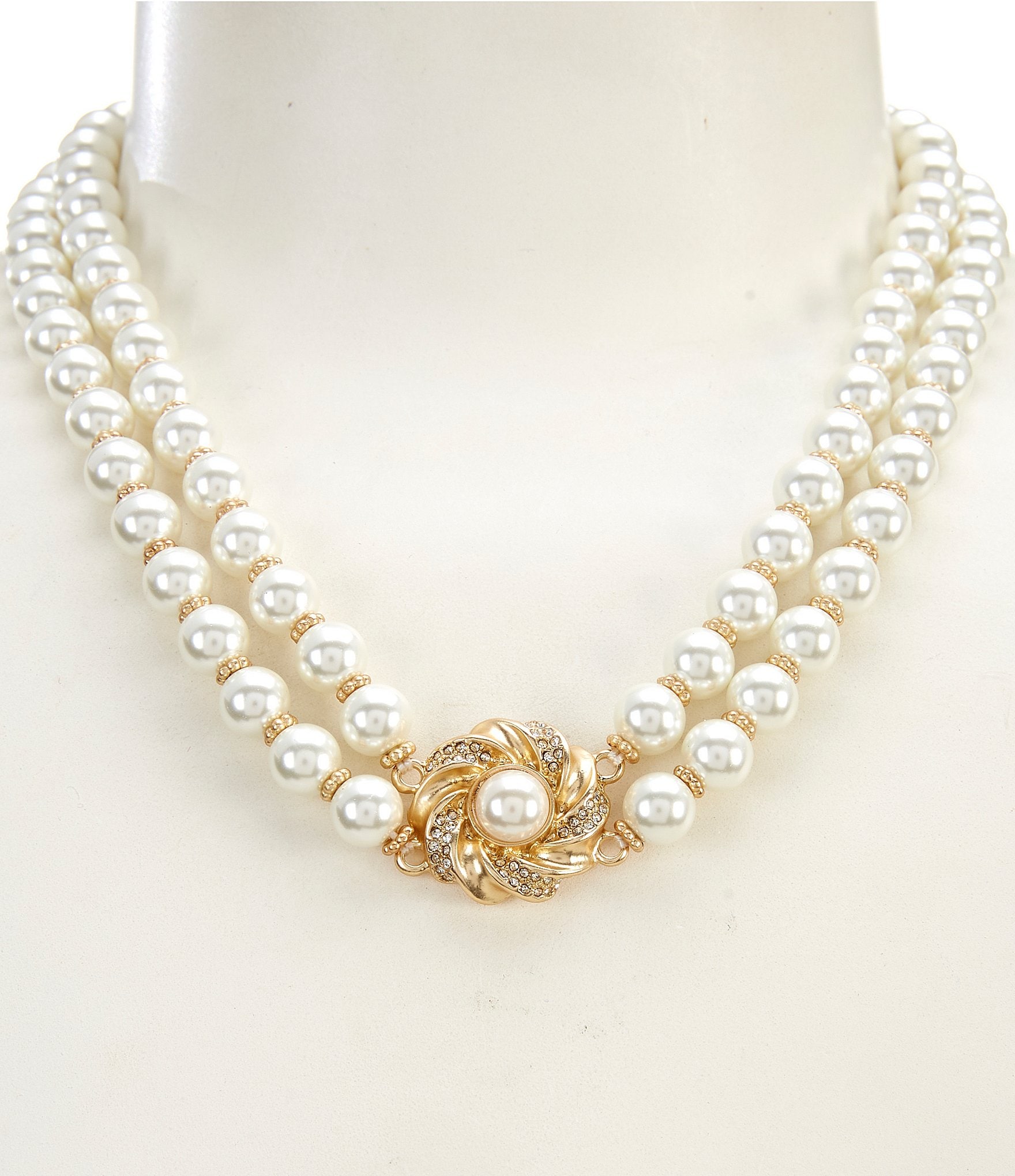 Patricia Nash Double Pearl Collar Necklace | Dillard's