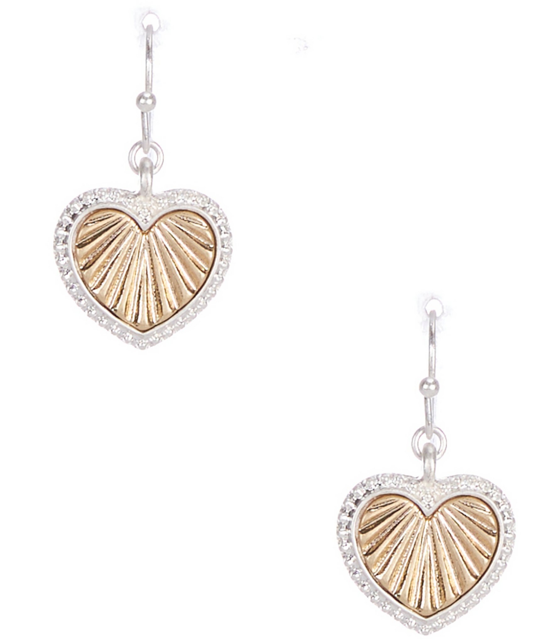 Patricia Nash Two Tone Heart Drop Earrings | Dillard's Patricia Nash Two Tone Heart Drop Earrings | Dillard's