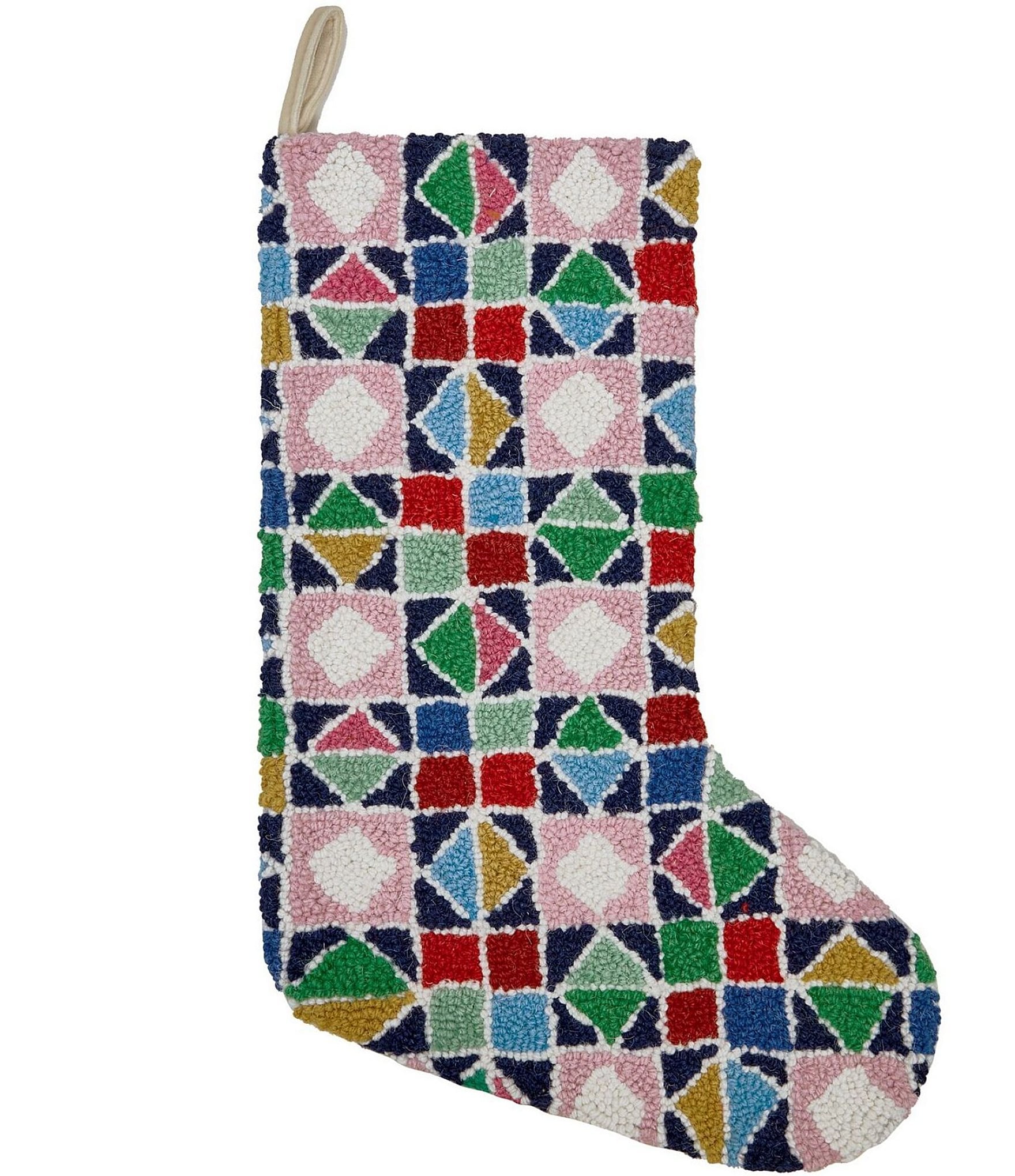 Peking Handicraft Quilt Star Hook Stocking | Dillard's