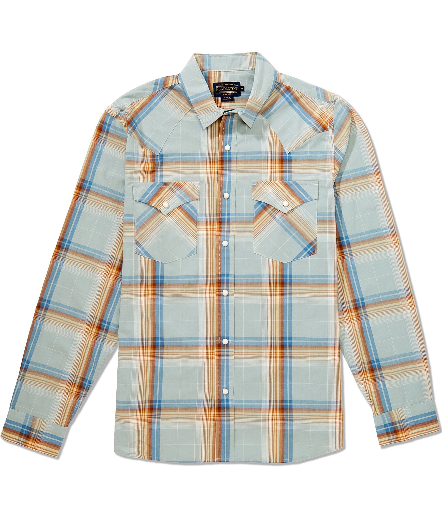 Pendleton Frontier Large Plaid Long Sleeve Woven Shirt | Dillard's