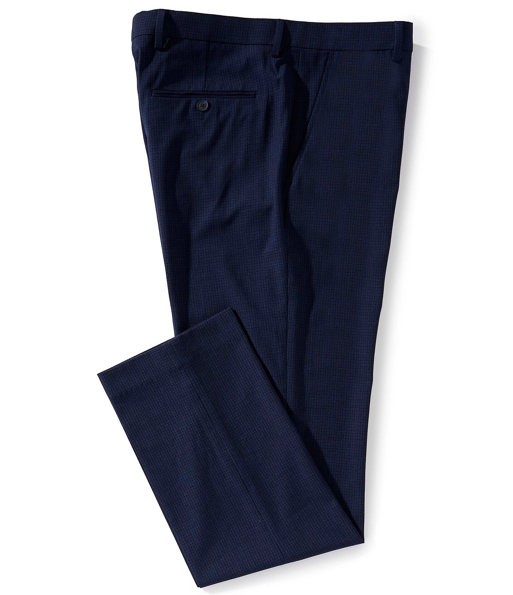 Perry Ellis Mini Check Flat Front Dress Pants | Dillard's