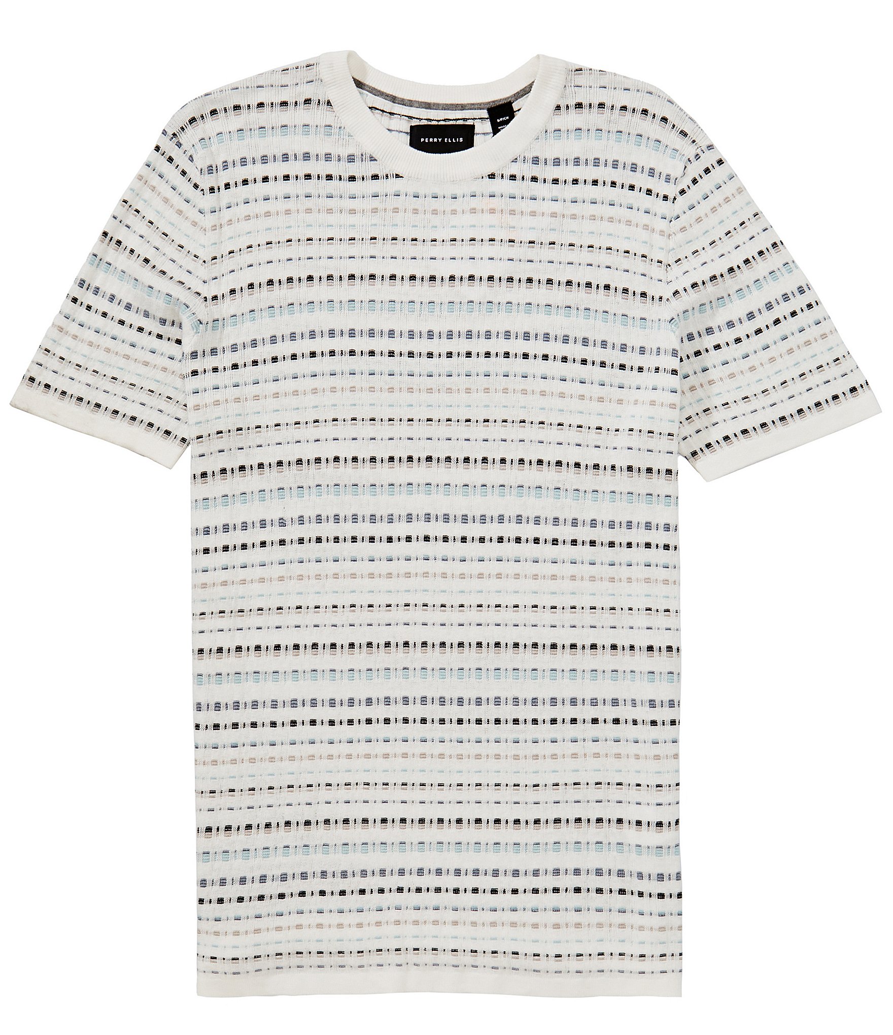 Perry Ellis Multi Color Geo Pattern Short Sleeve T-Shirt | Dillard's