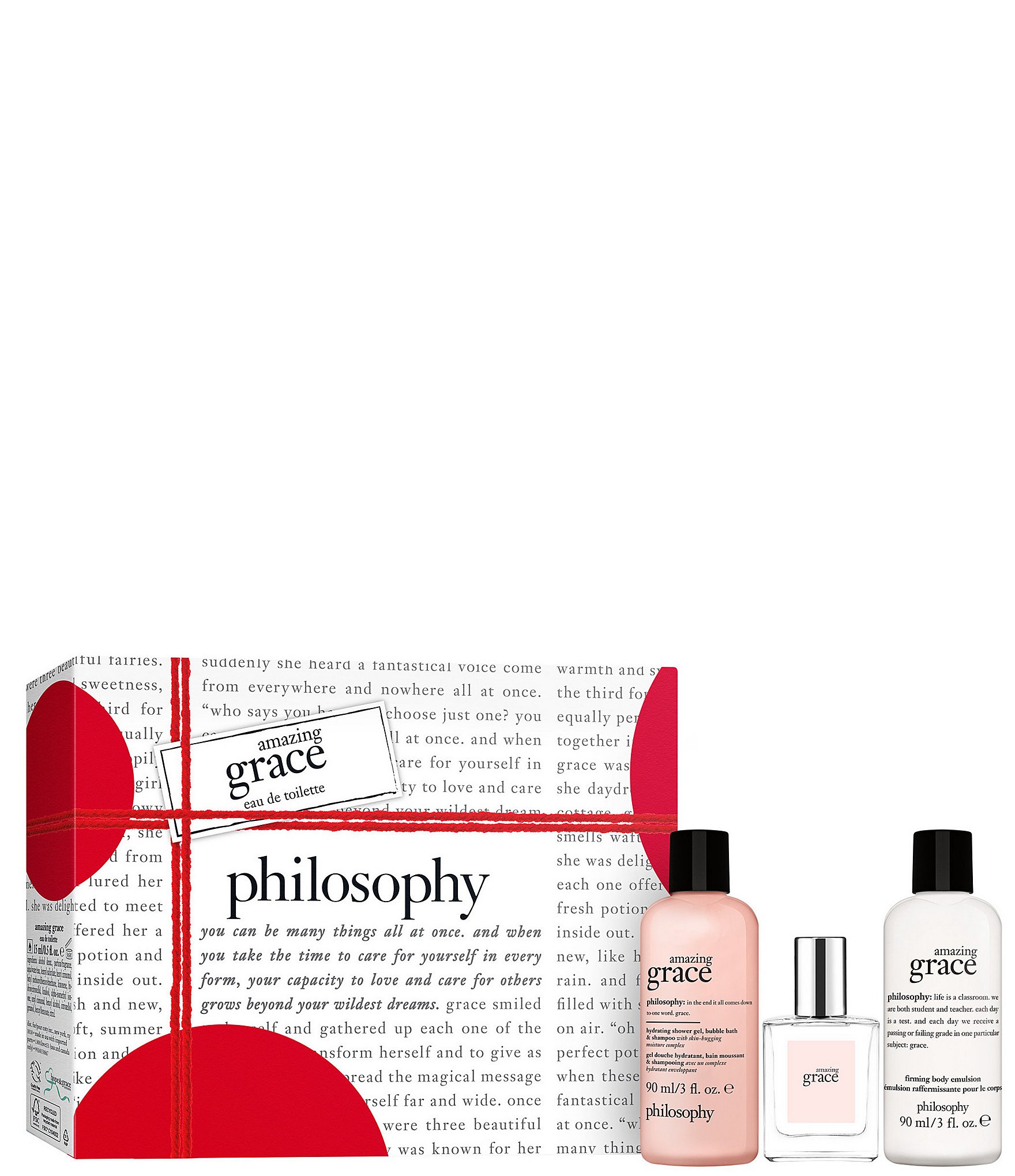 Philosophy Amazing Grace Eau De Toilette Holiday T Set 3 Piece