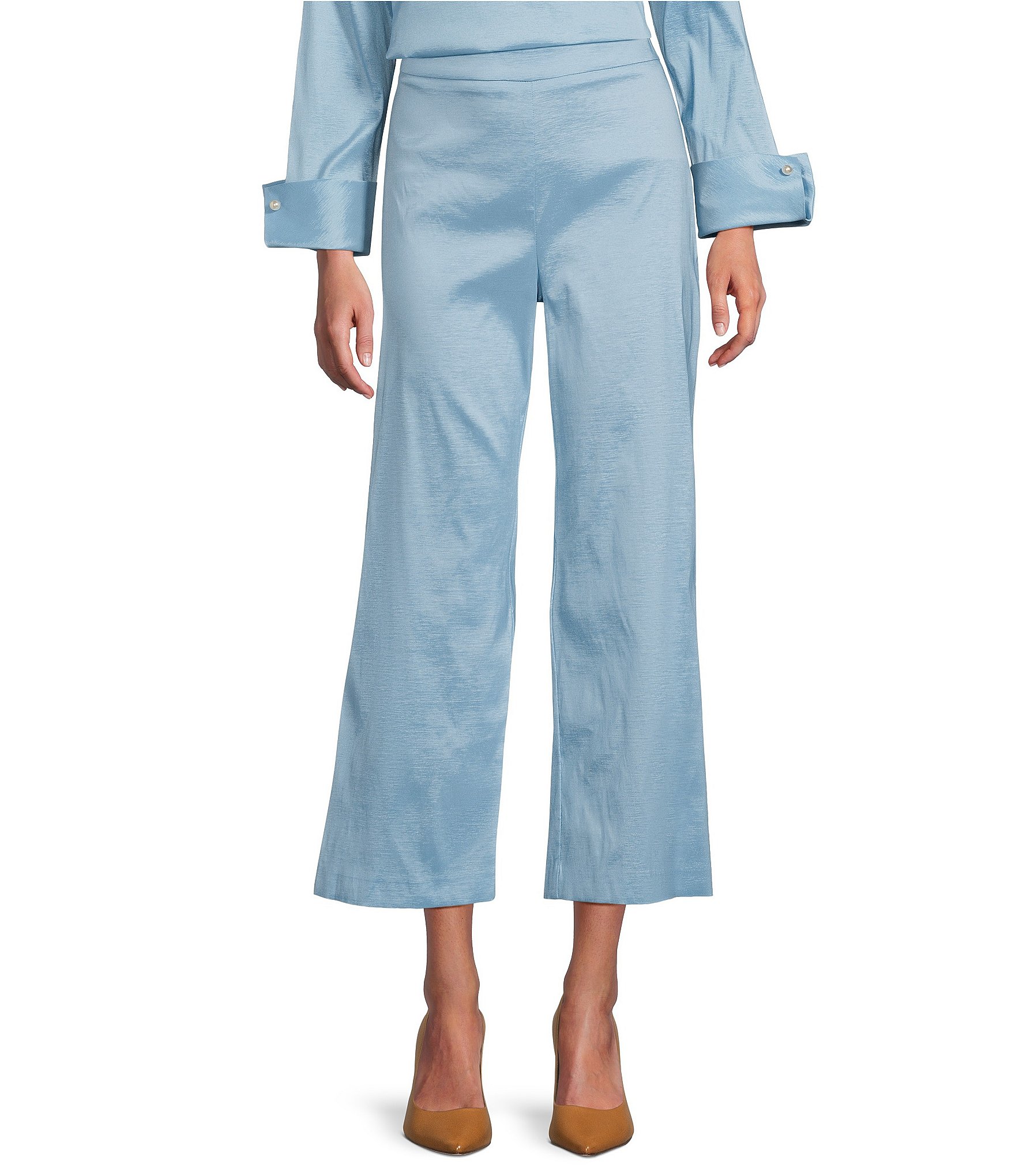 Preston & York Thea Stretch Taffeta Cropped Pants | Dillard's