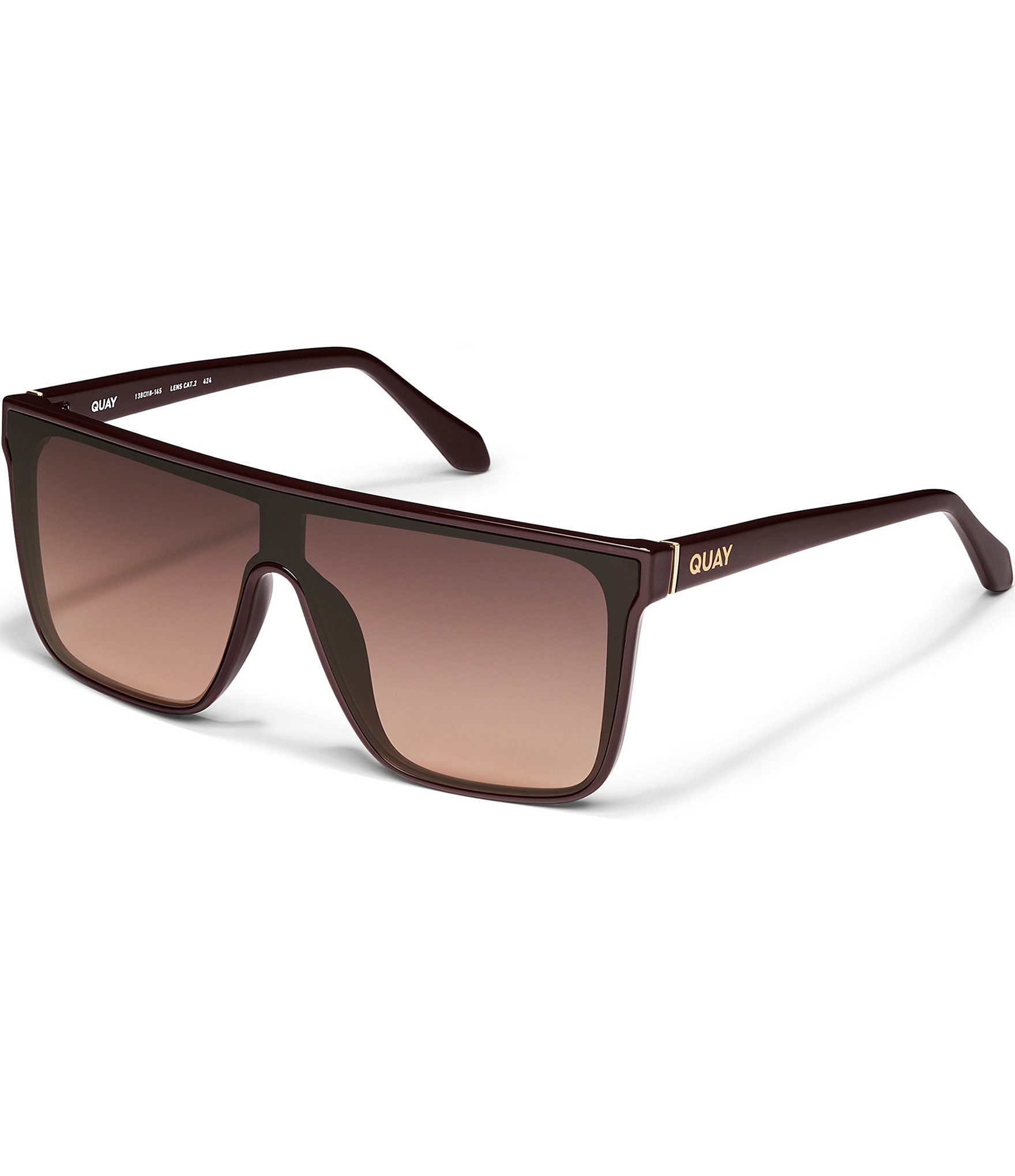 QUAY Unisex Nightfall Medium 49mm Shield Statement Sunglasses | Dillard's