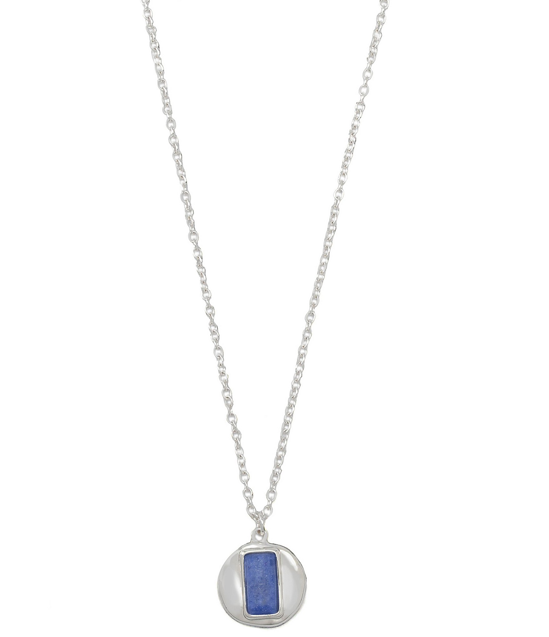 Robert Lee Morris Soho Lapis Molten Disc Short Pendant Necklace | Dillard's