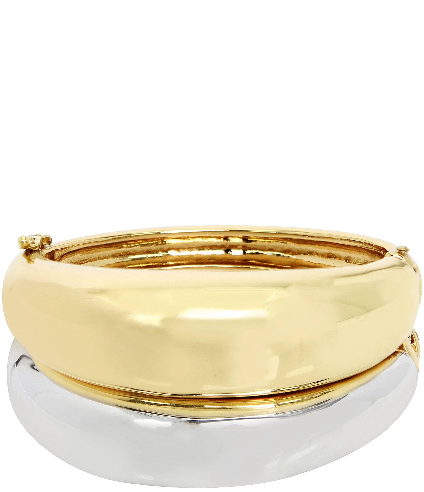 Robert Lee Morris Soho Ribbed Two-Tone Bangle Bracelet | Dillard's