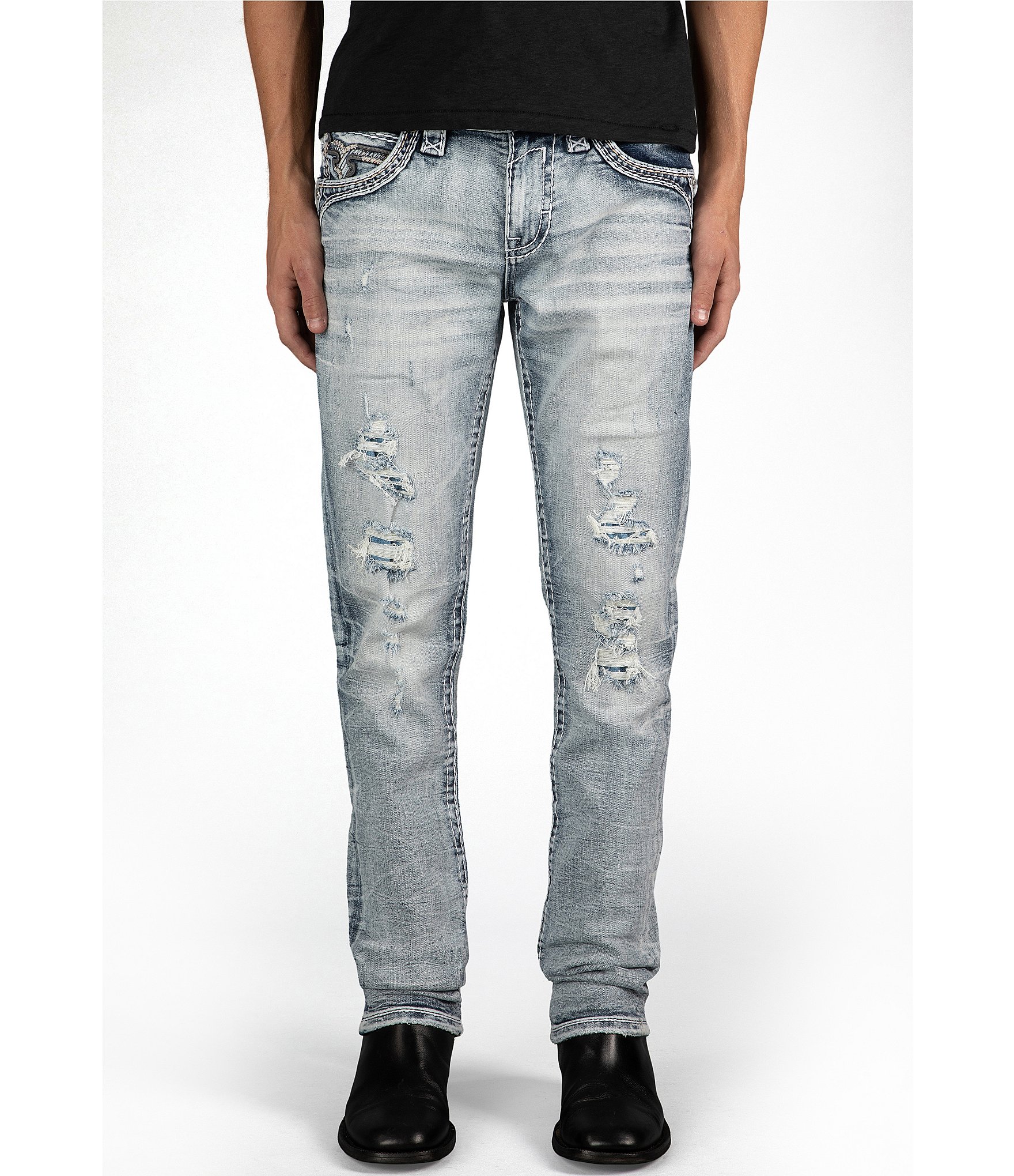 Rock Revival Dustin Alternate Straight Leg Jeans | Dillard's