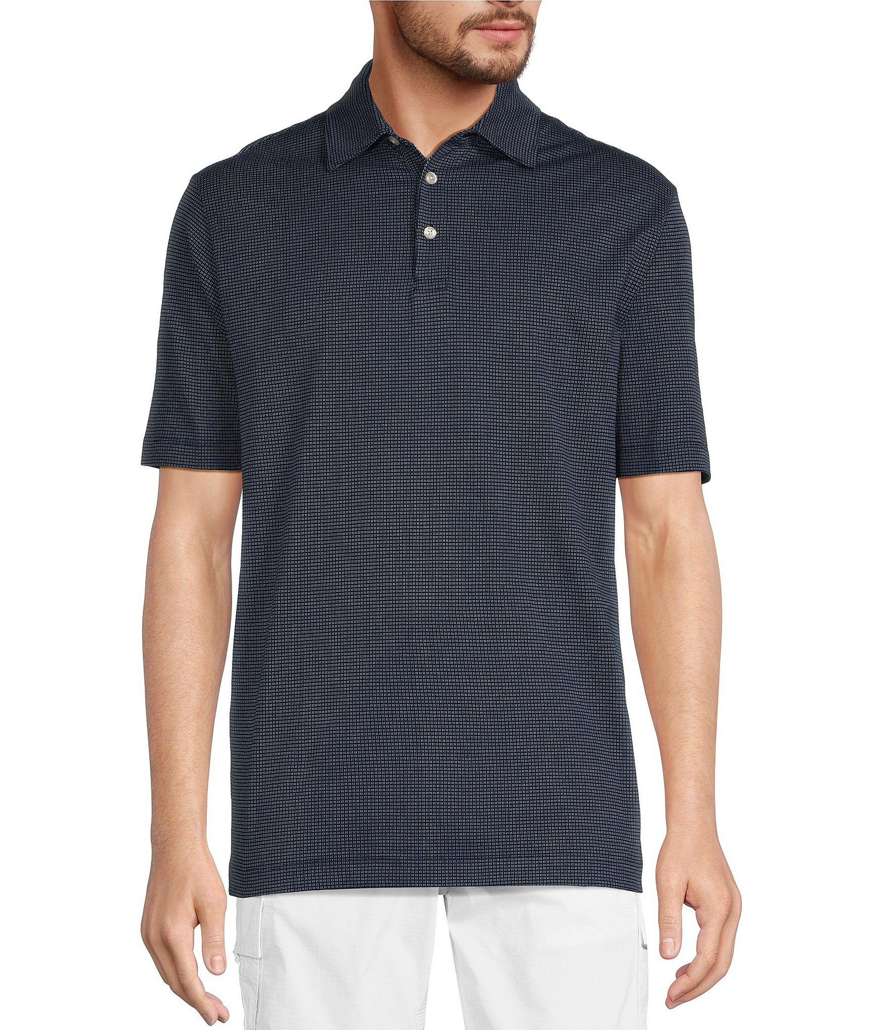 Roundtree & Yorke Big & Tall TravelSmart Short Sleeve Non-Solid Solid ...