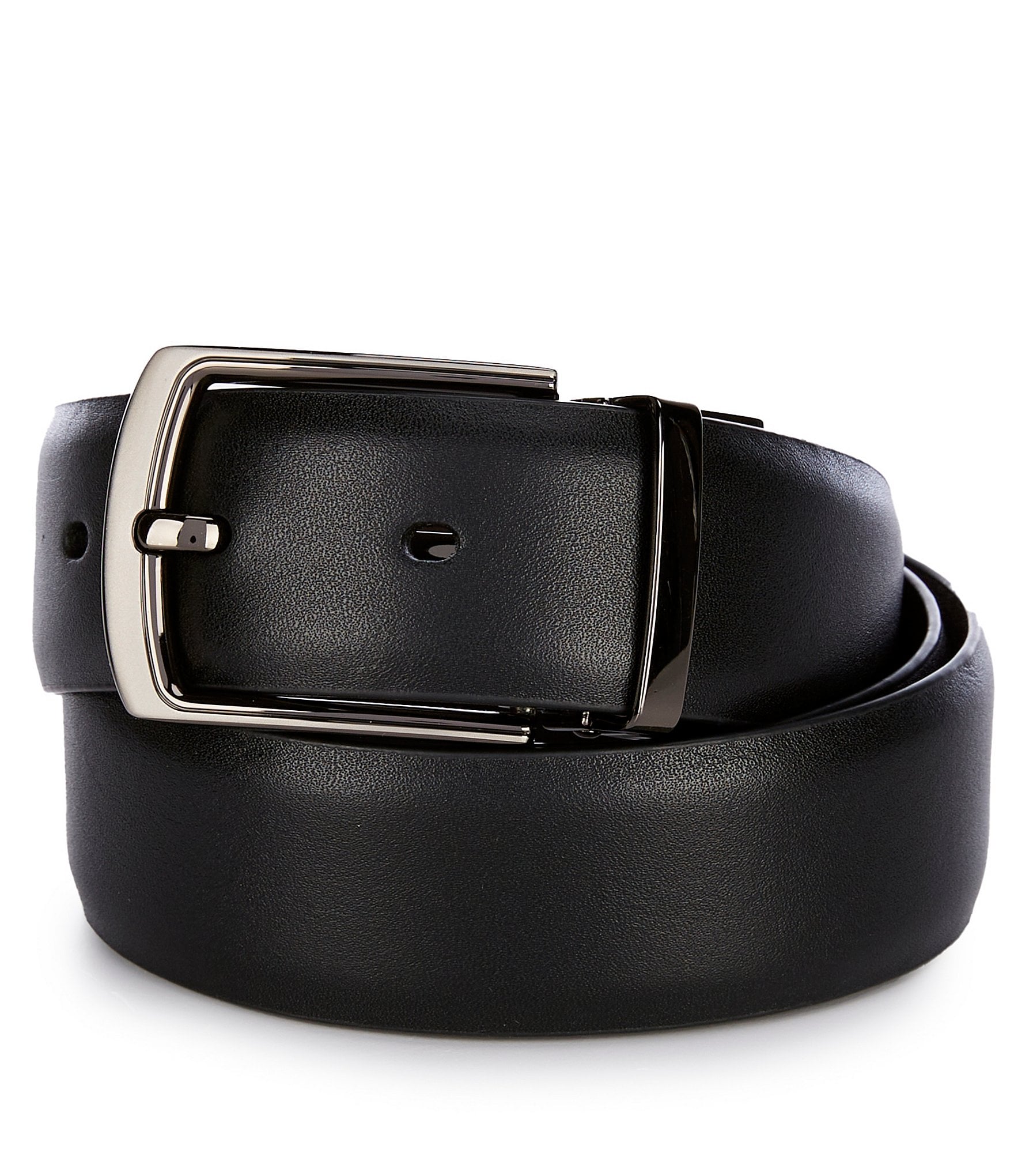 Roundtree & Yorke Reversible Halfmoon Leather Belt | Dillard's