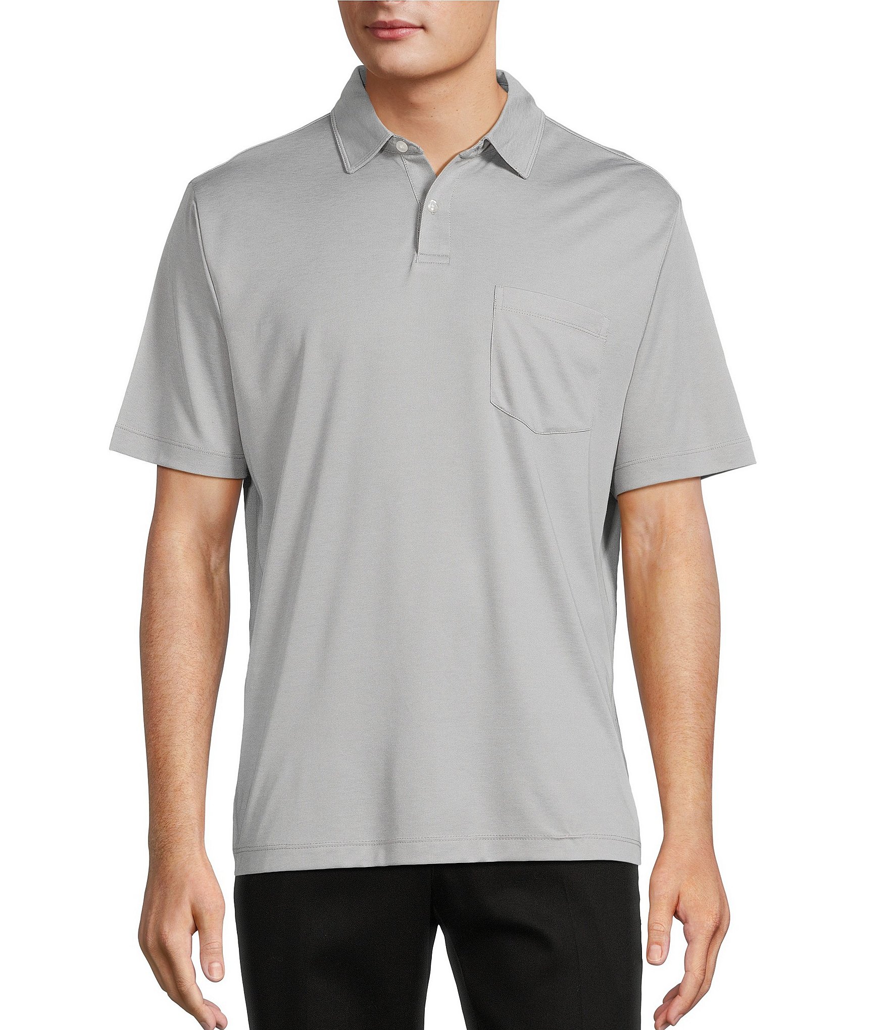 Roundtree & Yorke TravelSmart Short Sleeve Solid Polo Shirt | Dillard's