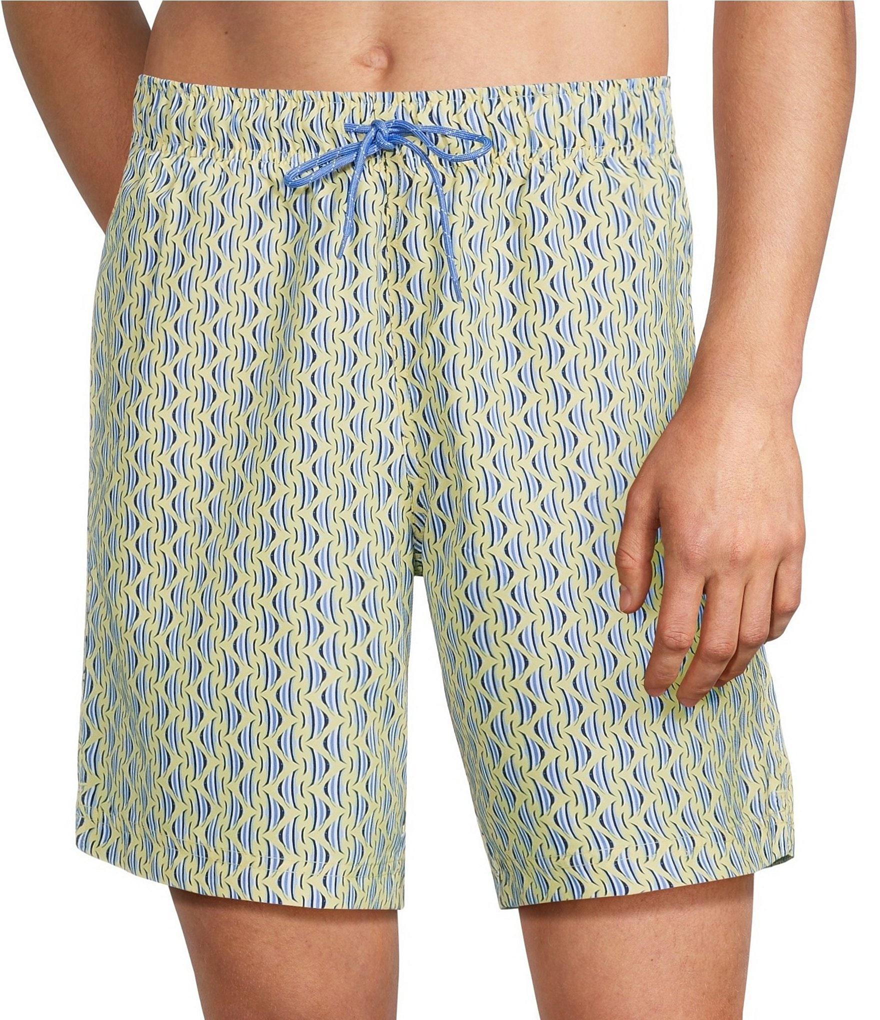 Roundtree & Yorke Tropical Fish 8" Swim Trunks | Dillard's