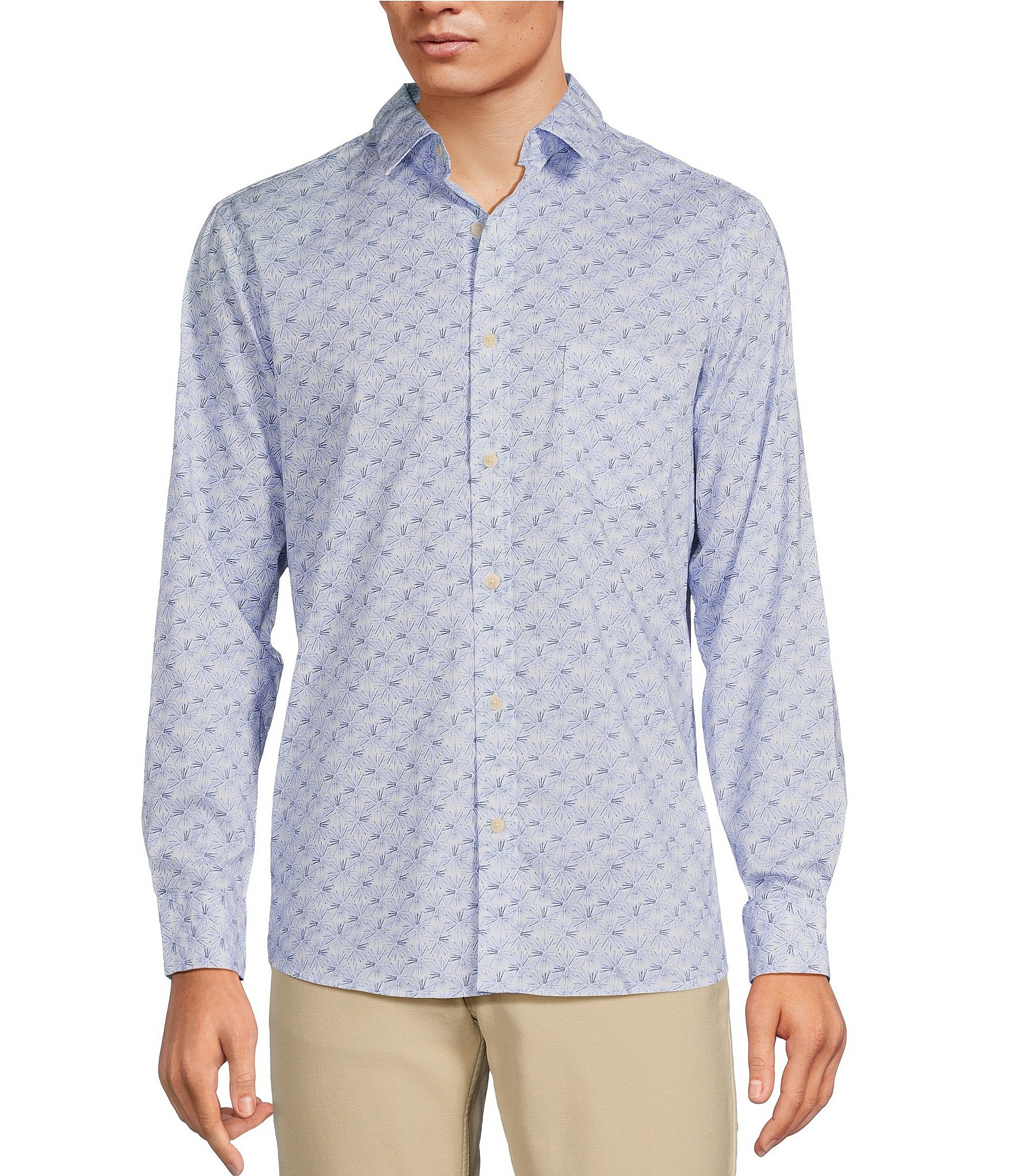 Rowm Rec Relax Long Sleeve Performance Burst Print Shirt Dillards
