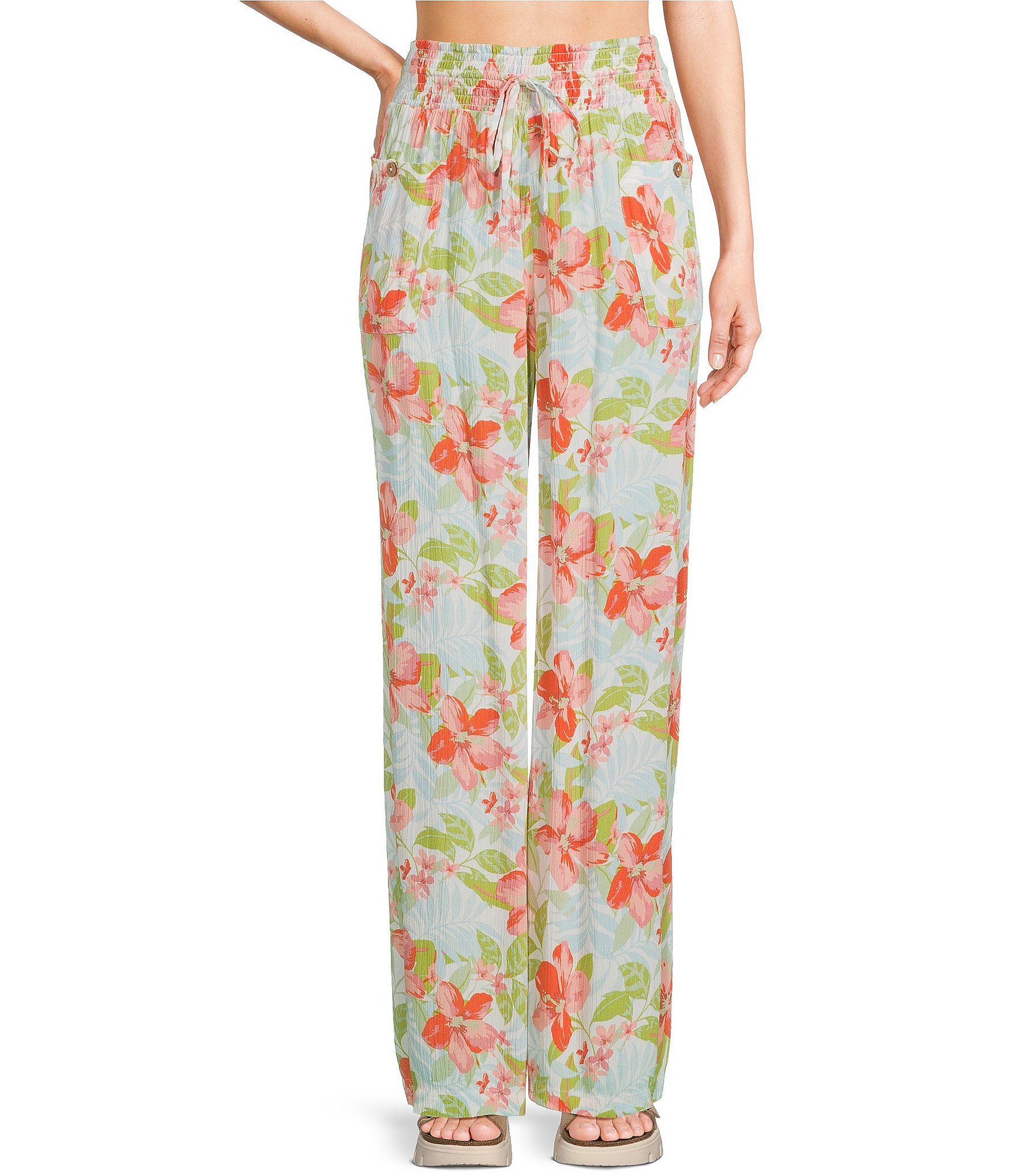Roxy Sunset Daze Floral Printed Pull On Pants | Dillard's