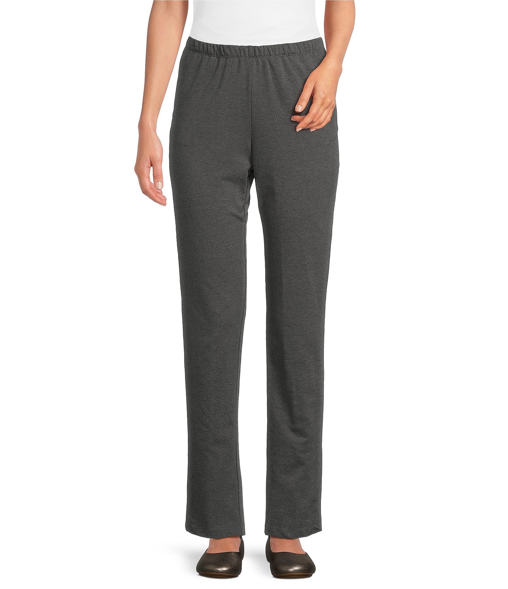 Ruby Rd. Petite Size Pull-On Stretch French Terry Pants | Dillard's
