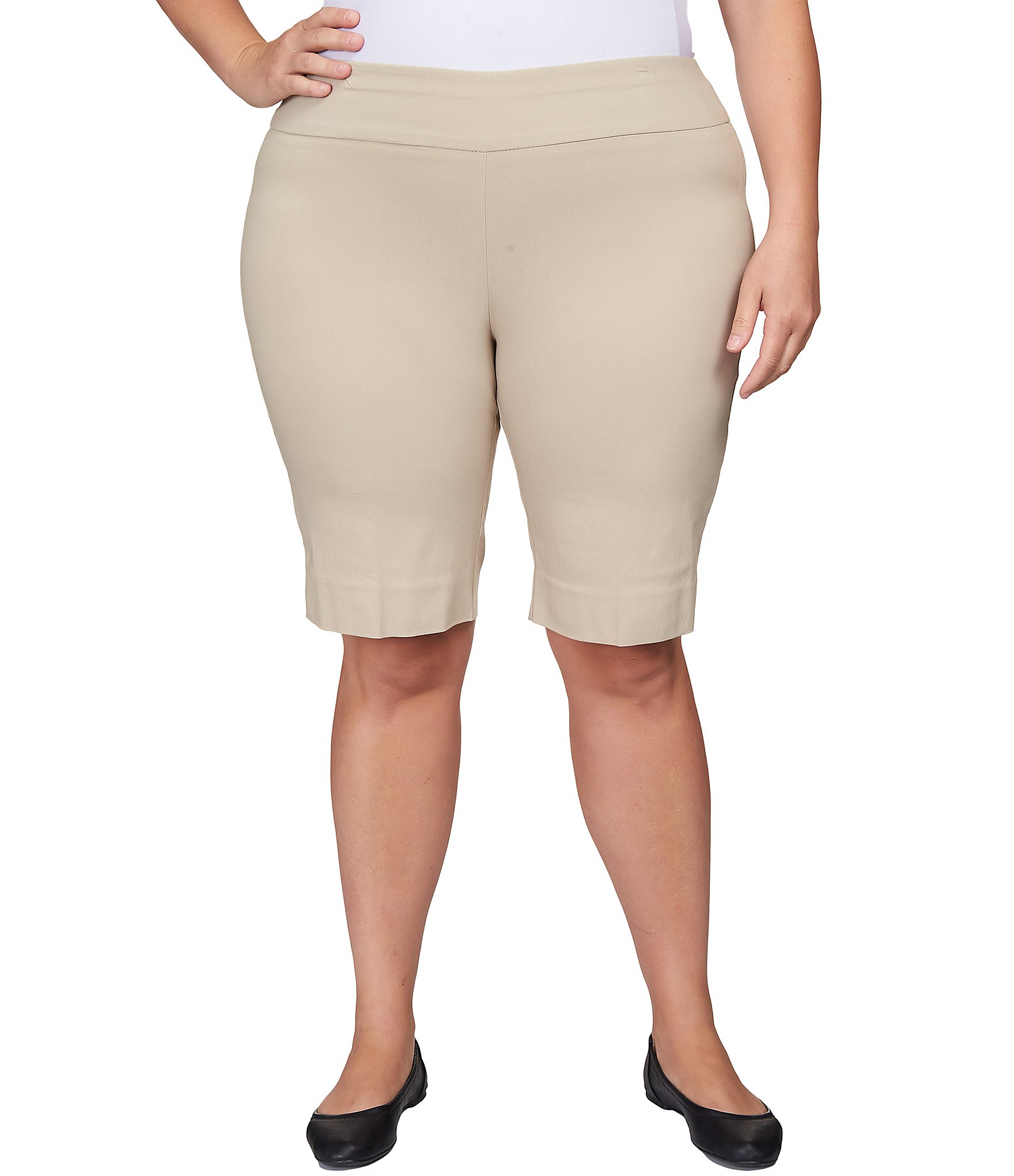 Ruby Rd. Plus Size Tech Bermuda Pull-On Shorts | Dillard's