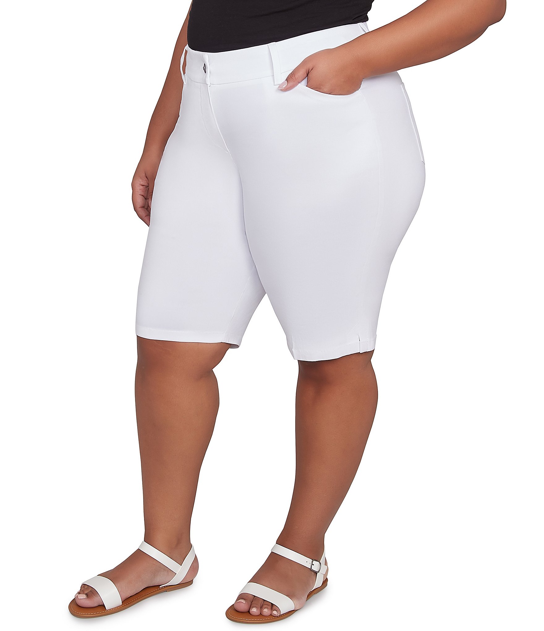 Ruby Rd. Plus Size Tech Bermuda Shorts | Dillard's