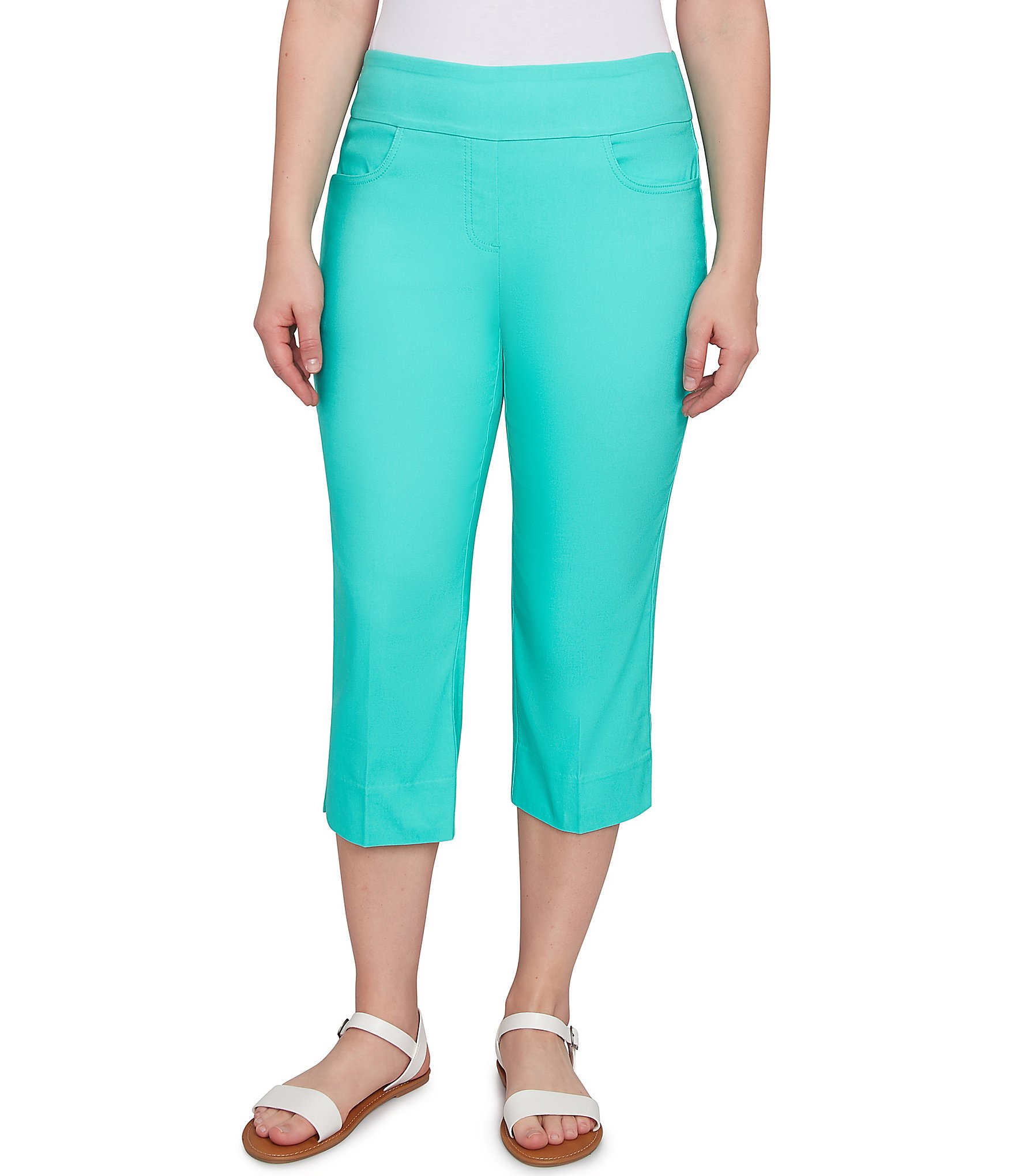 Ruby Rd. Stretch Straight Leg Pull-On Capri Pants | Dillard's