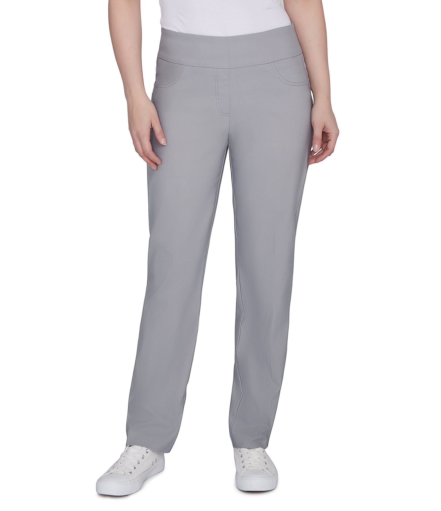 Ruby Rd. Silky Tech Straight Leg Pull-On Pants | Dillard's