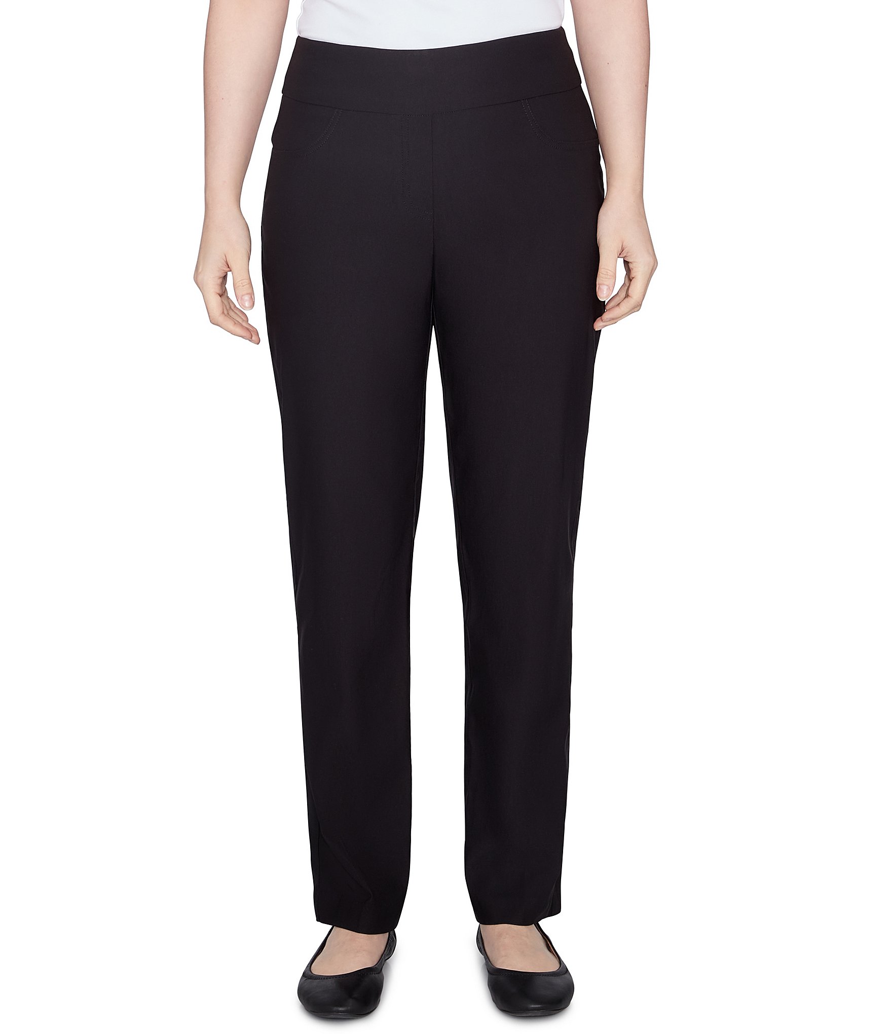 Ruby Rd. Silky Tech Straight Leg Pull-On Pants | Dillard's