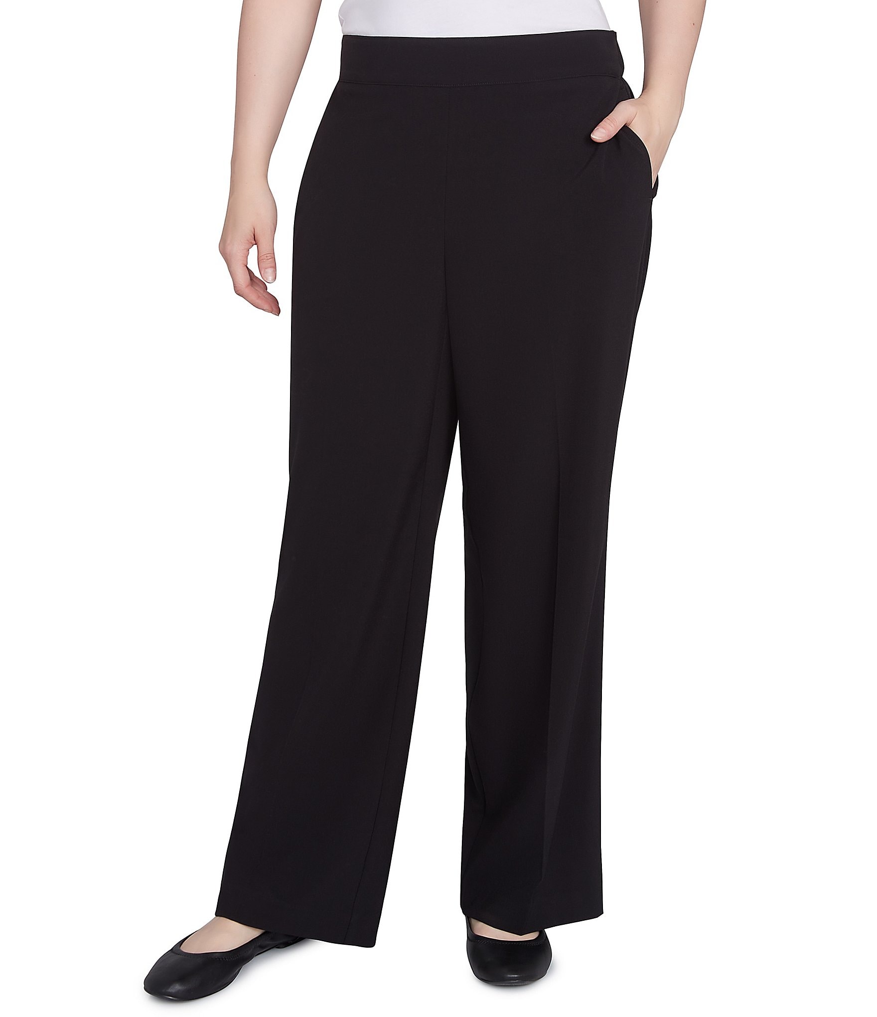 Ruby Rd. Tropical Wide-Leg Pull-On Pants | Dillard's