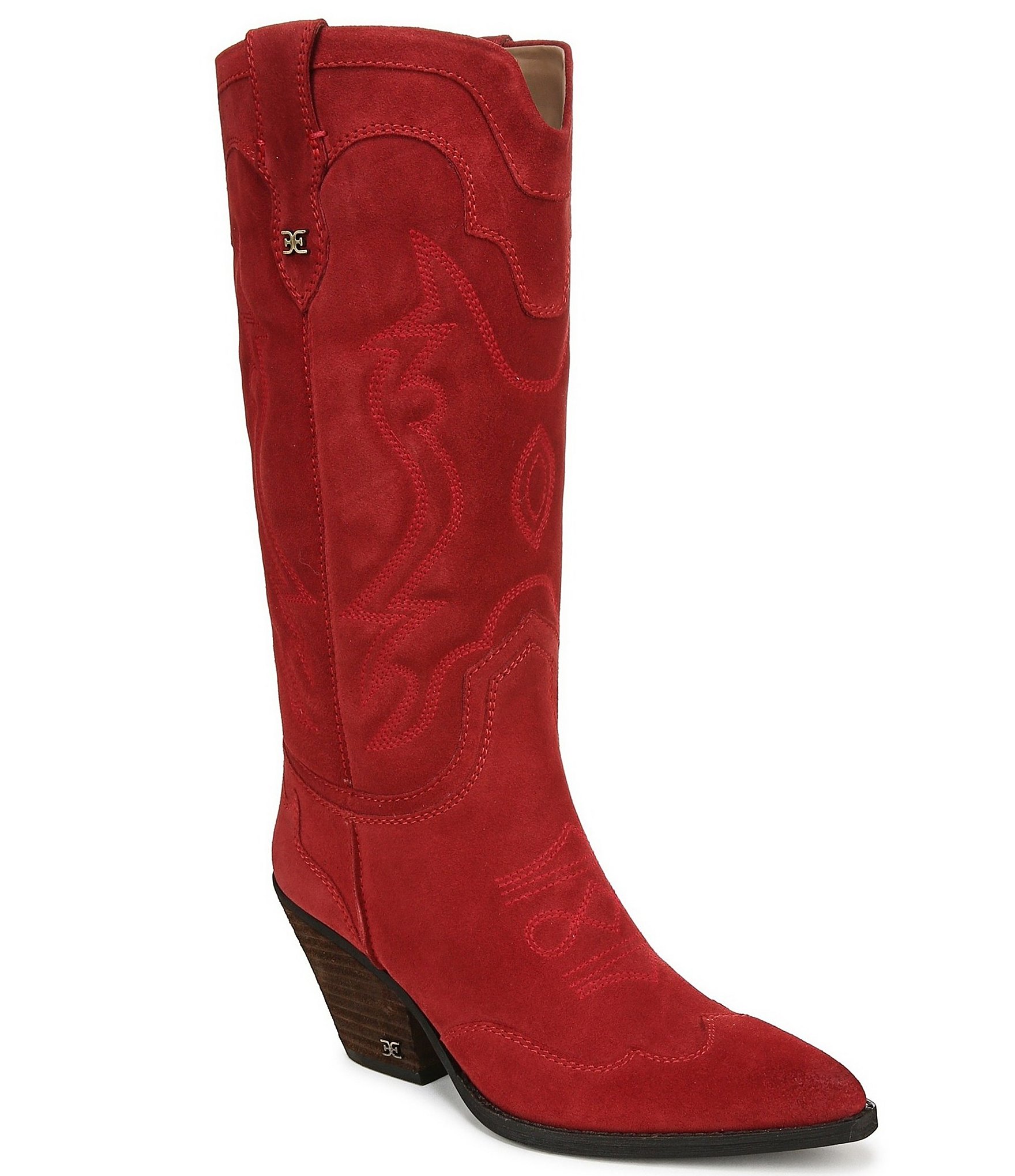 Sam Edelman James Suede Tall Western Boots | Dillard's