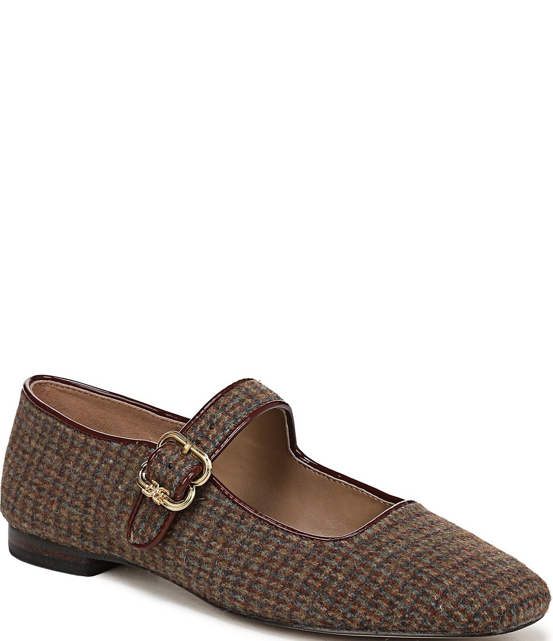 Sam Edelman Michaela Plaid Fabric Mary Jane Flats | Dillard's