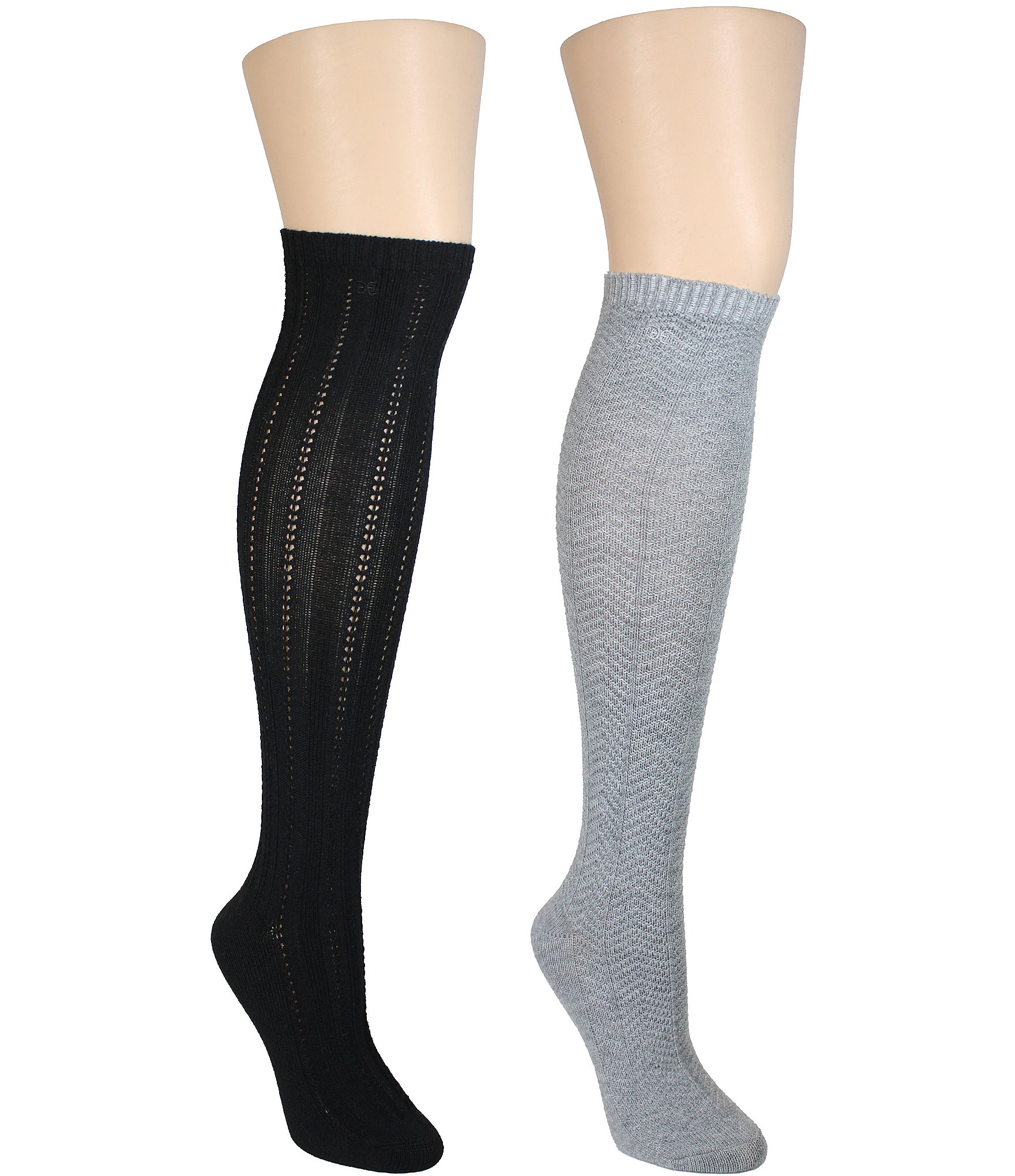 Sam Edelman Ribbed Textured Knee High Socks, 2 Pack | Dillard's