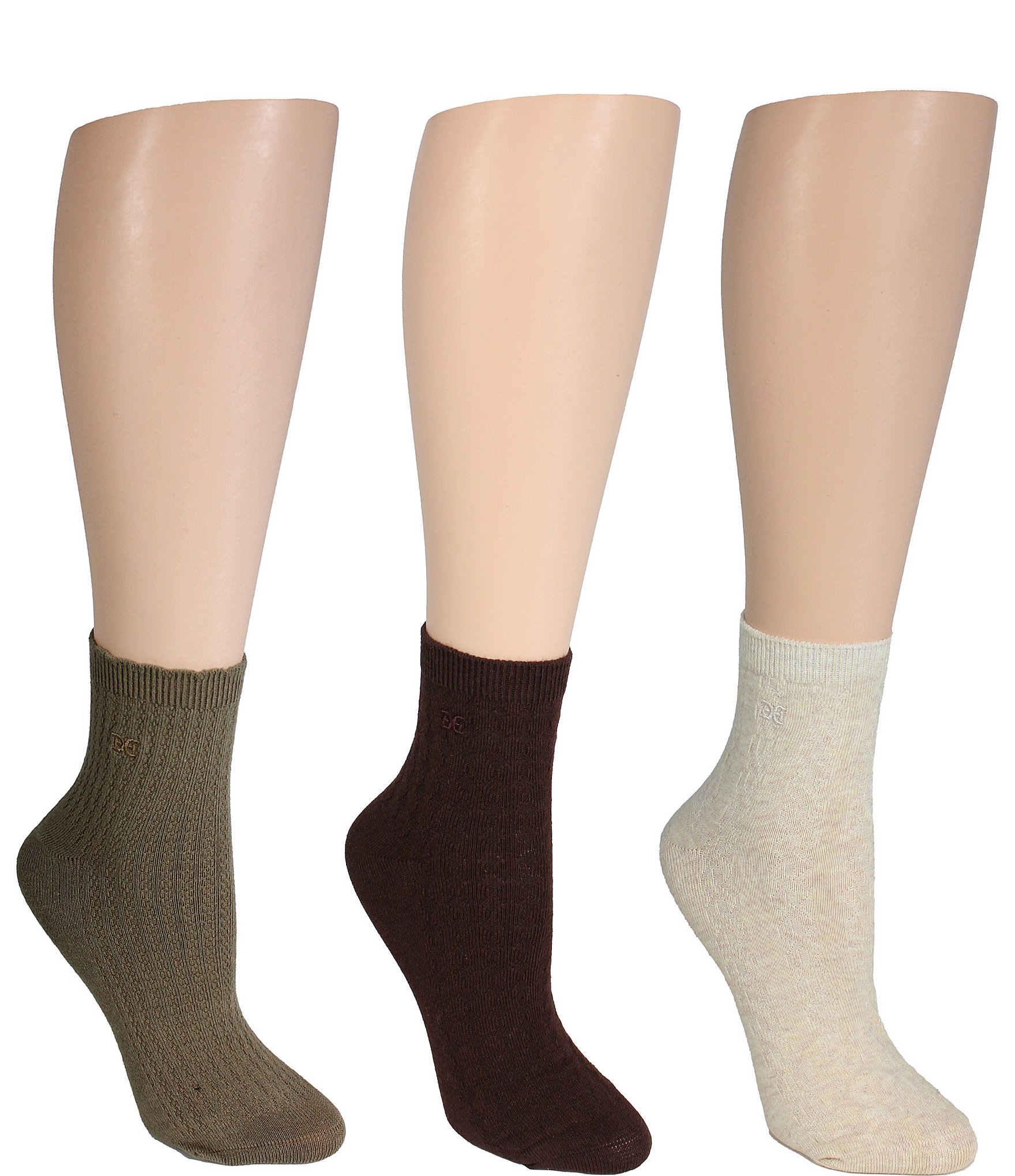 Sam Edelman Textured Cotton Ankle Socks, 3 Pack | Dillard's