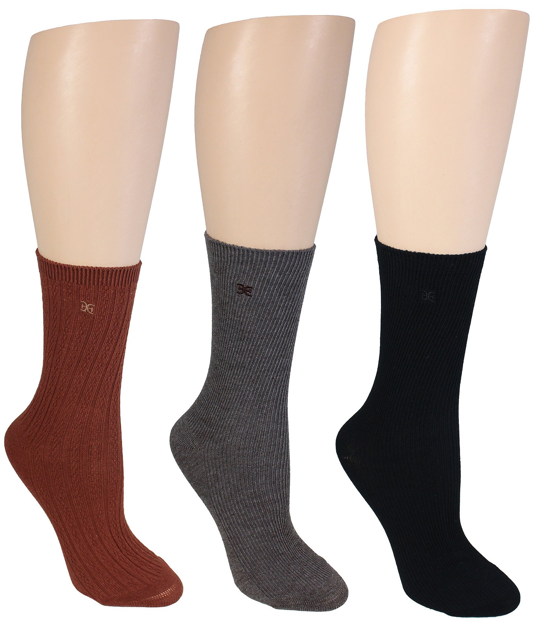 Sam Edelman Textured Cotton Crew Socks, 3 Pack | Dillard's