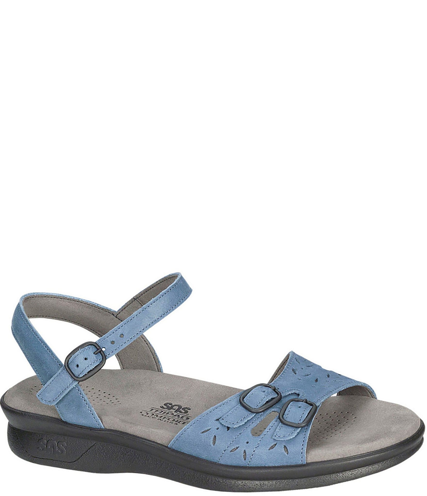 SAS Duo Leather Buckle Detail Sandals | Dillard's
