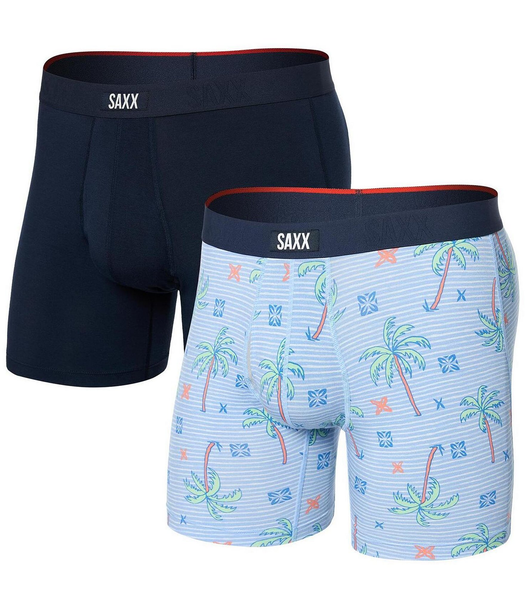 SAXX Vibe Xtra Solid/Printed 6" Boxer Briefs 2-Pack | Dillard's