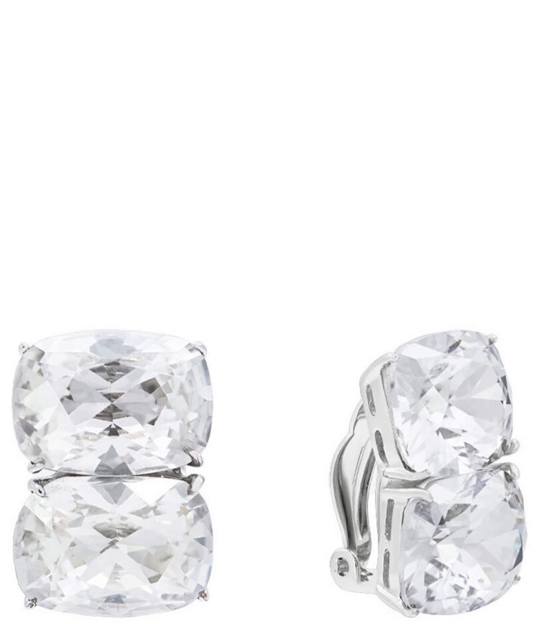 SHASHI Ricky Diamond Clip-On Drop Statement Earrings | Dillard's